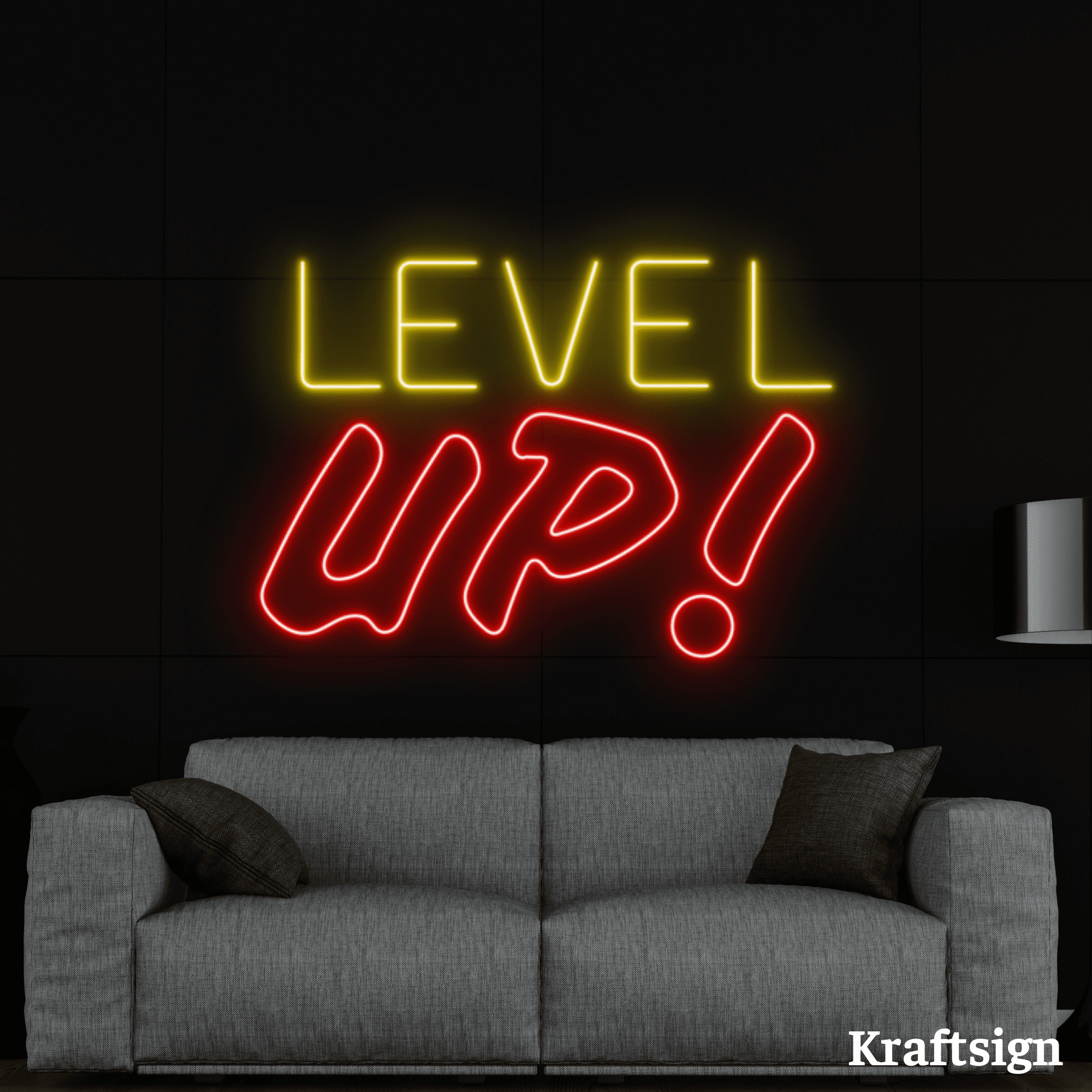 Craftnamesign Level Up Neon Sign, Bedroom Decor, Level Up LED Sign ...