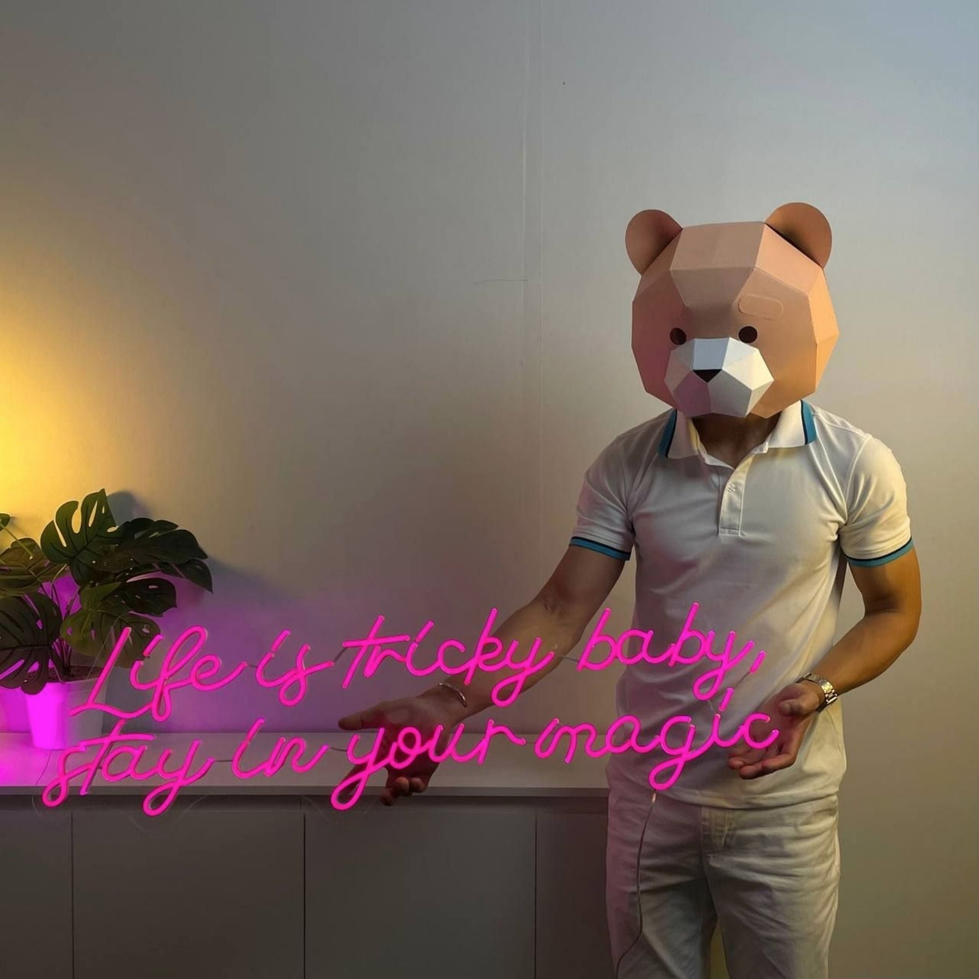 Craftnamesign Life Is Tricky Baby Stay In Your Magic Neon Sign Wall Art ...