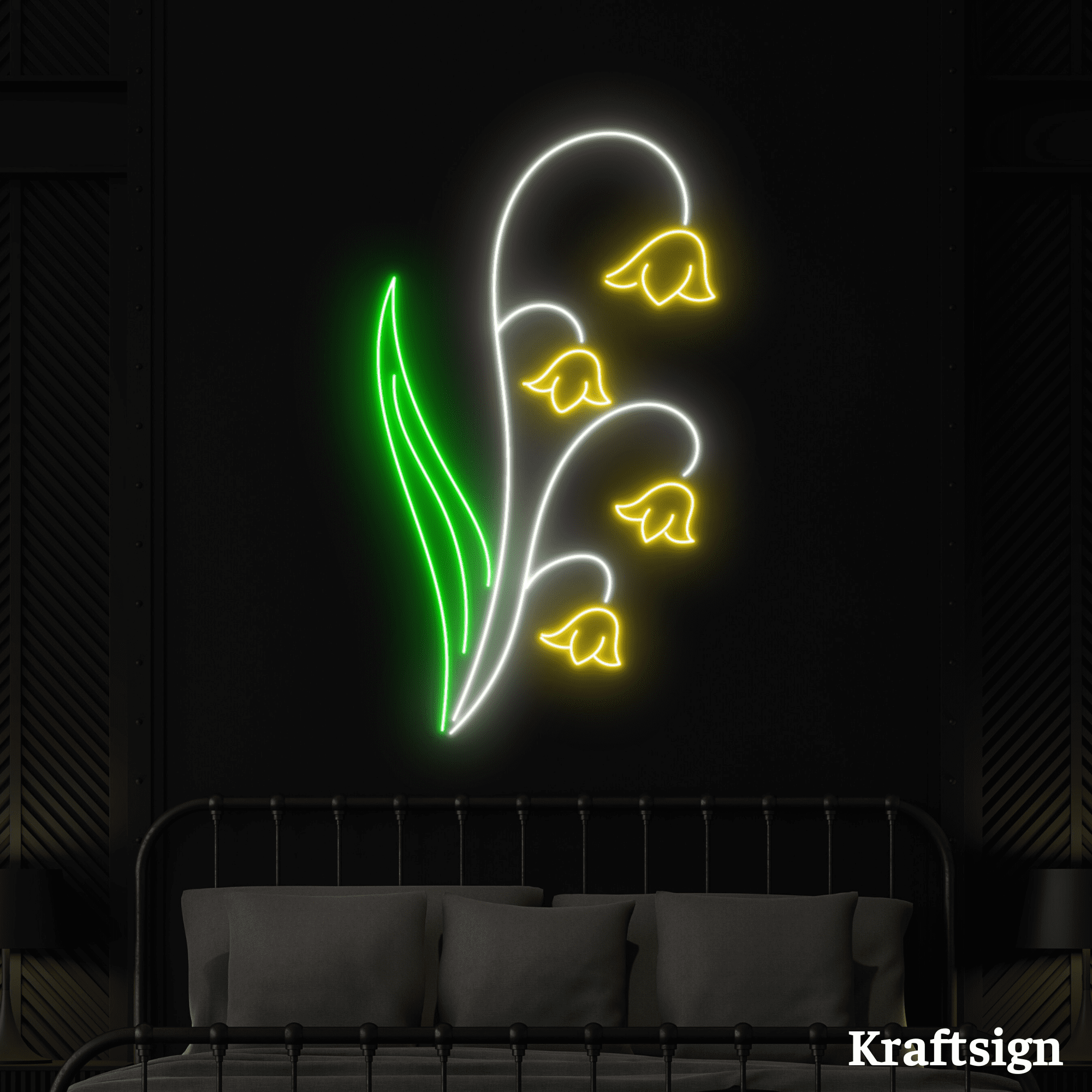 Craftnamesign Lily Flower Neon Signs, Flower Shop Decor, Bedroom Decor ...