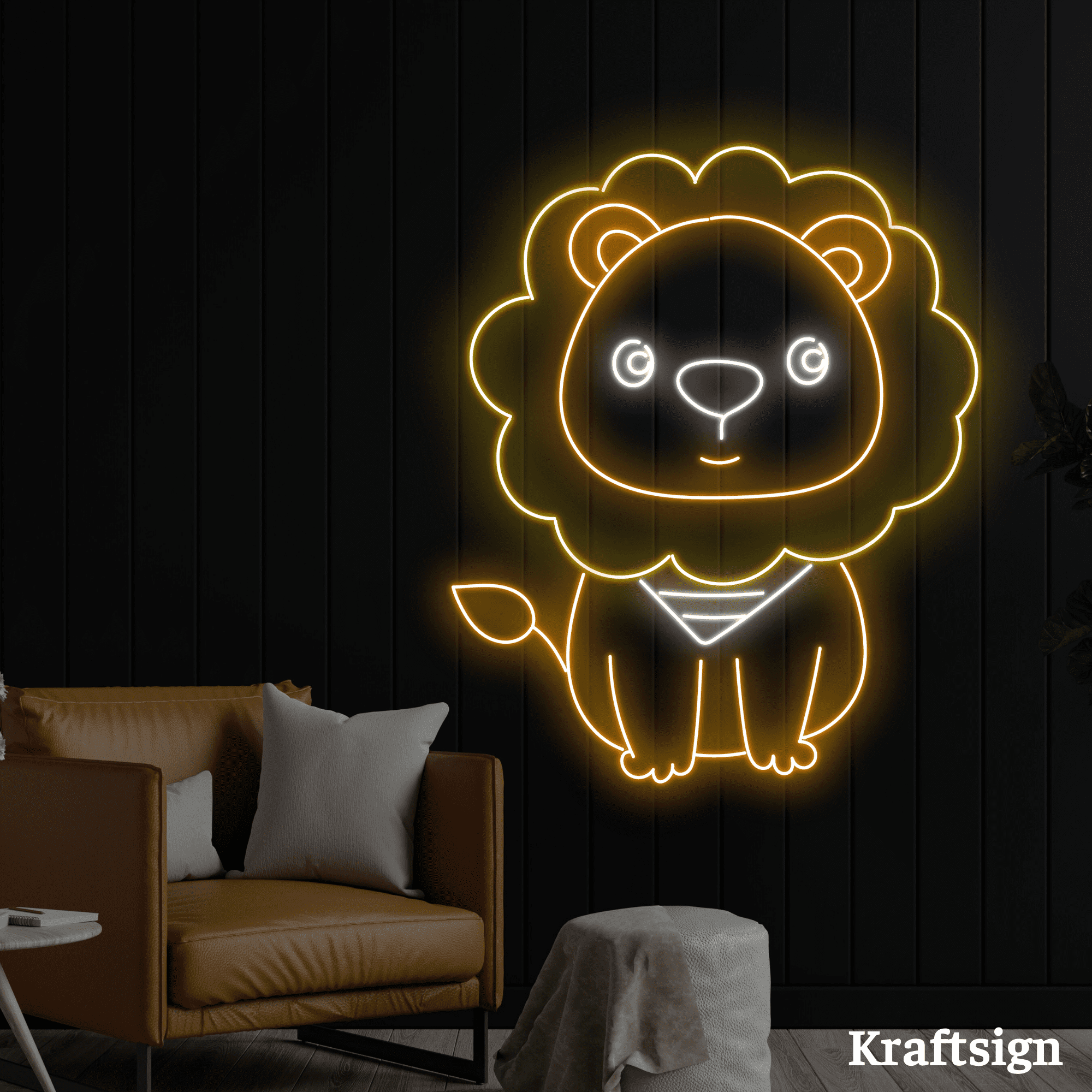 Craftnamesign Lion Cartoon Neon Sign Nursery Decor Kid Room Wall Art craftnamesign-lion-cartoon-neon-sign-nursery-decor-kid-room-wall-art