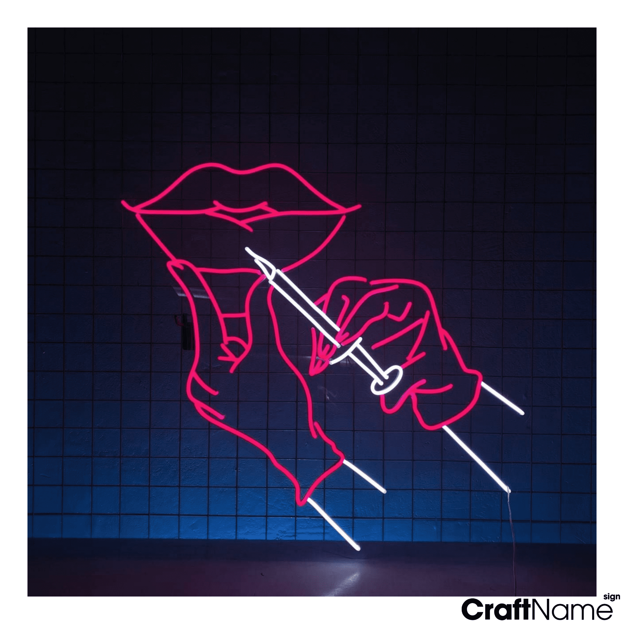 Craftnamesign Lip Botox LED Light Wall Art For Surgery Office Sign ...