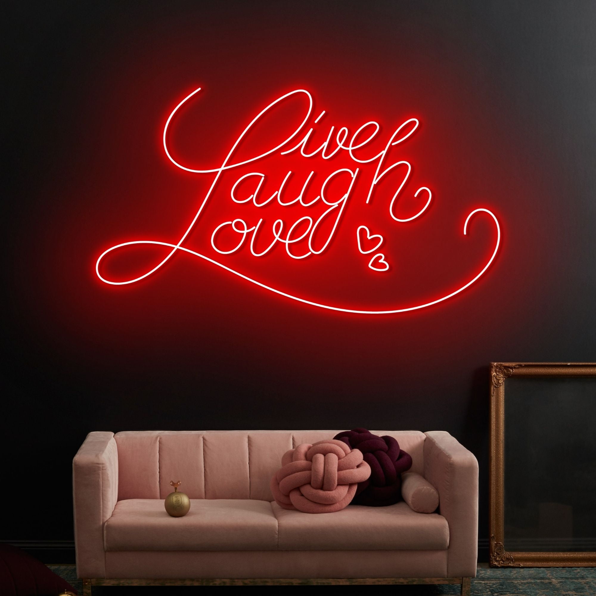 Craftnamesign Live Laugh Love Neon Sign, Live Laugh Love Led Light ...