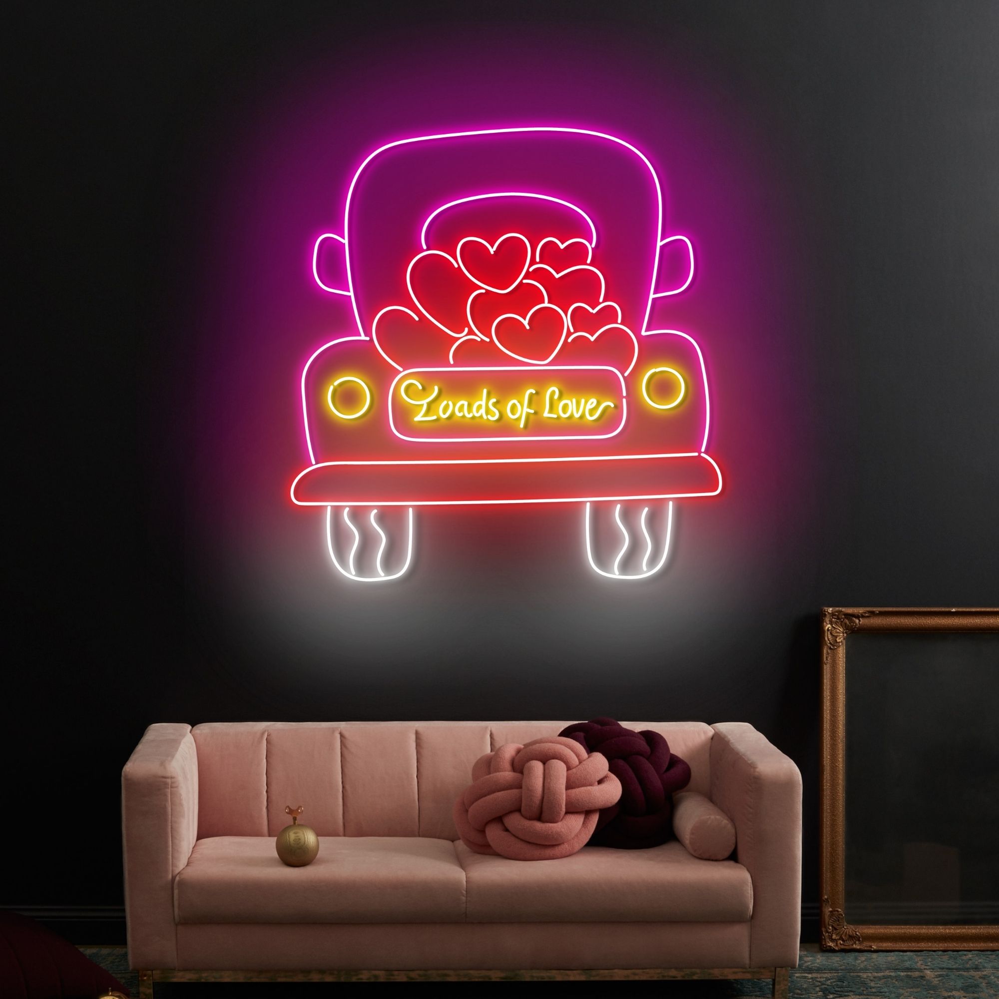 Craftnamesign Loads Of Love Neon Sign, Heart Love Led Light, Love Sign ...