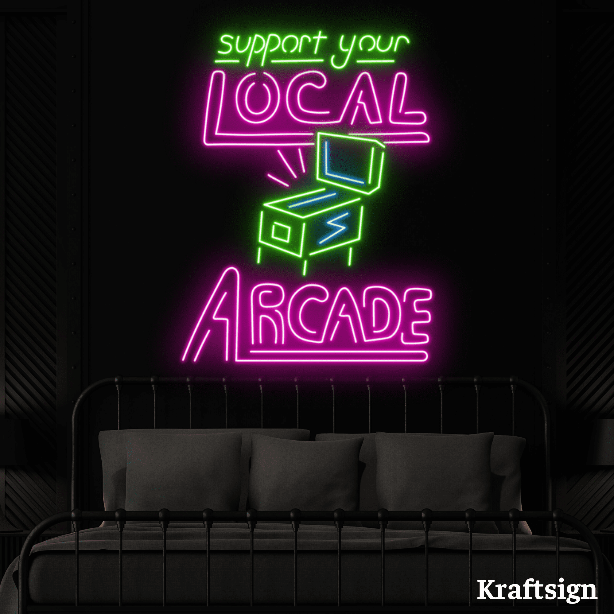 Craftnamesign Local Arcade Neon Signs, Arcade LED Signs, Game Room ...