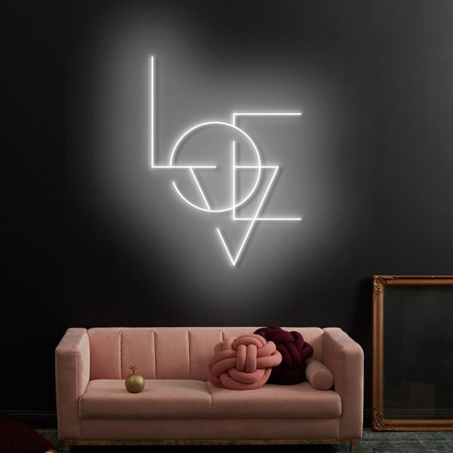 Craftnamesign Love Art Neon Sign, Love Led Light For Home Room Wall ...