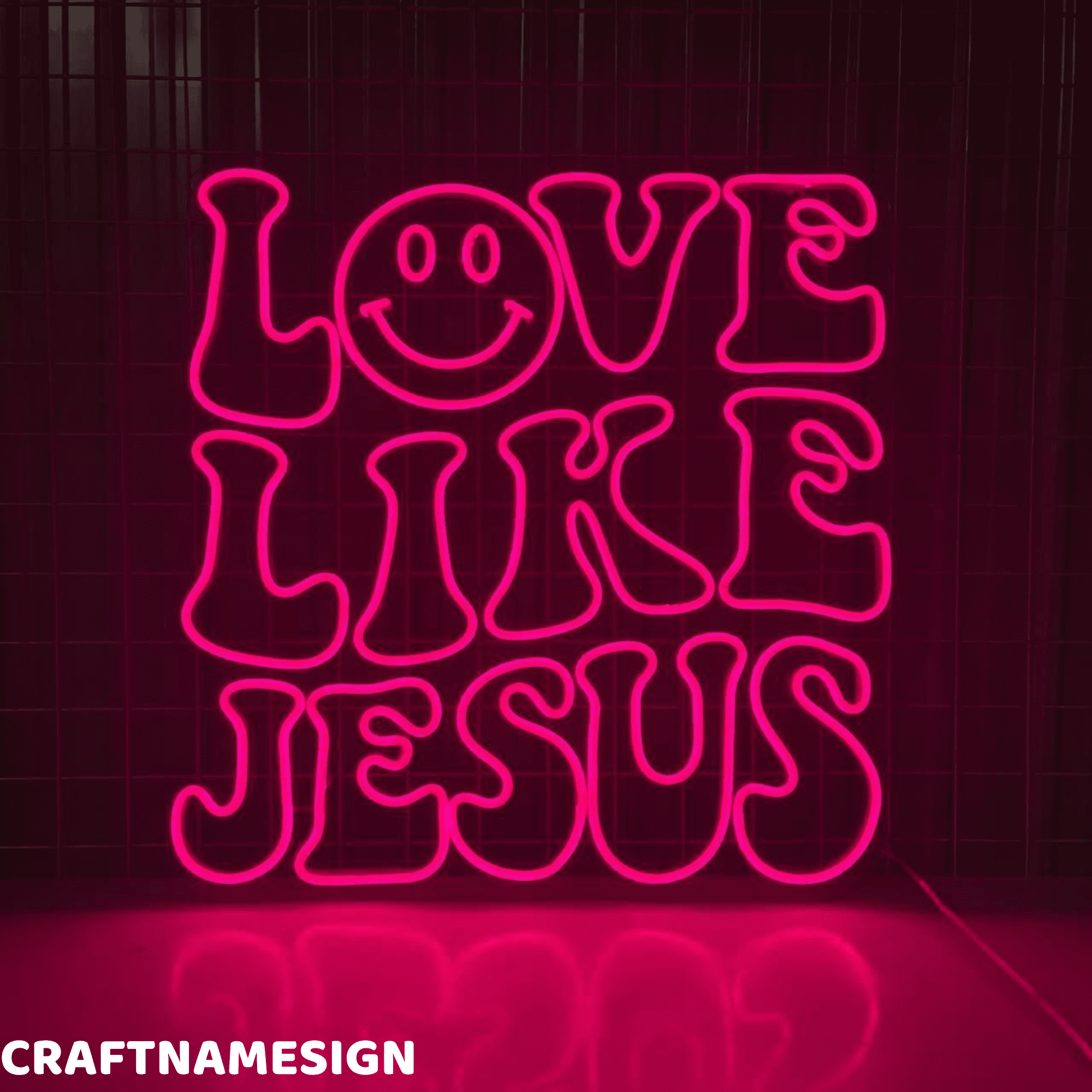 Craftnamesign Love Like Jesus Neon Sign, Bedroom Wall Decor, Jesus ...