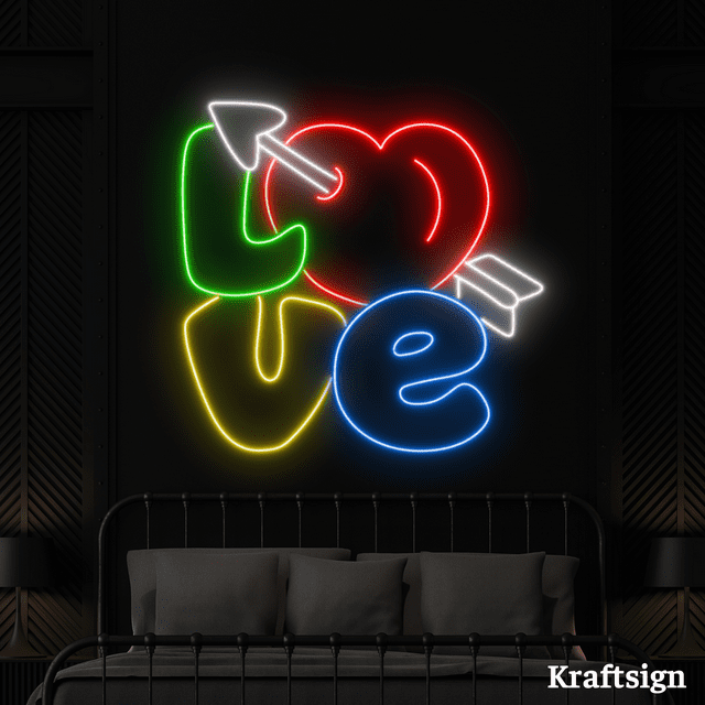 Craftnamesign Love Neon Sign Wedding Decor Bedroom Wall Art Love