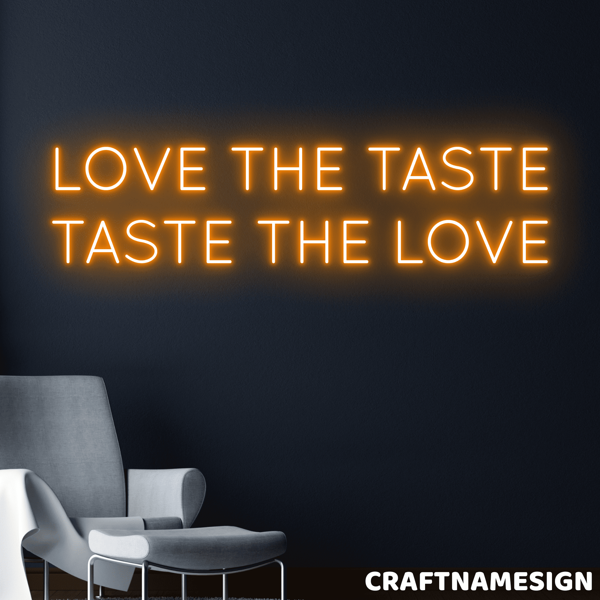 Craftnamesign Love The Taste Neon Sign, Bedroom Wall Art, Wedding ...