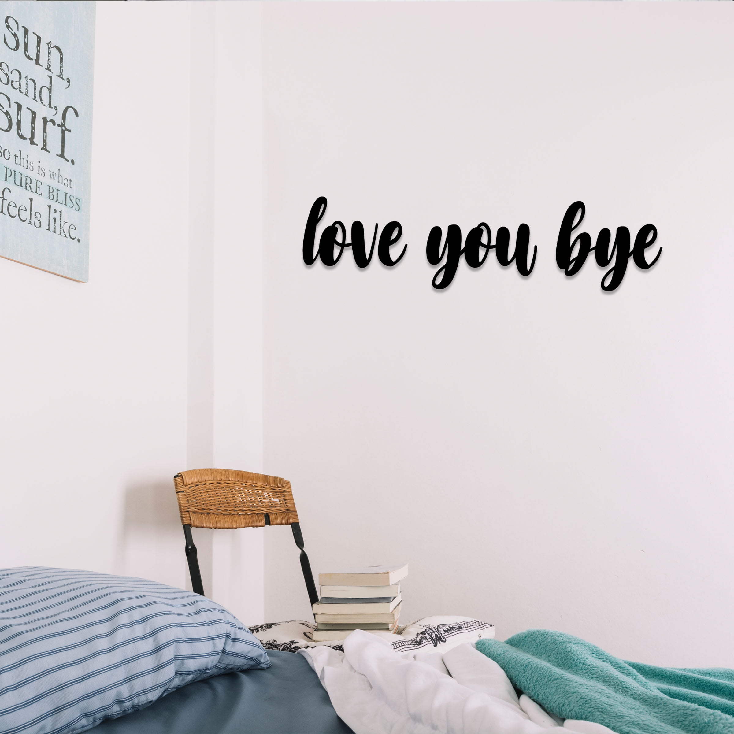 Craftnamesign Love You Bye Metal Wall Sign, House Home Room Wall Decor ...