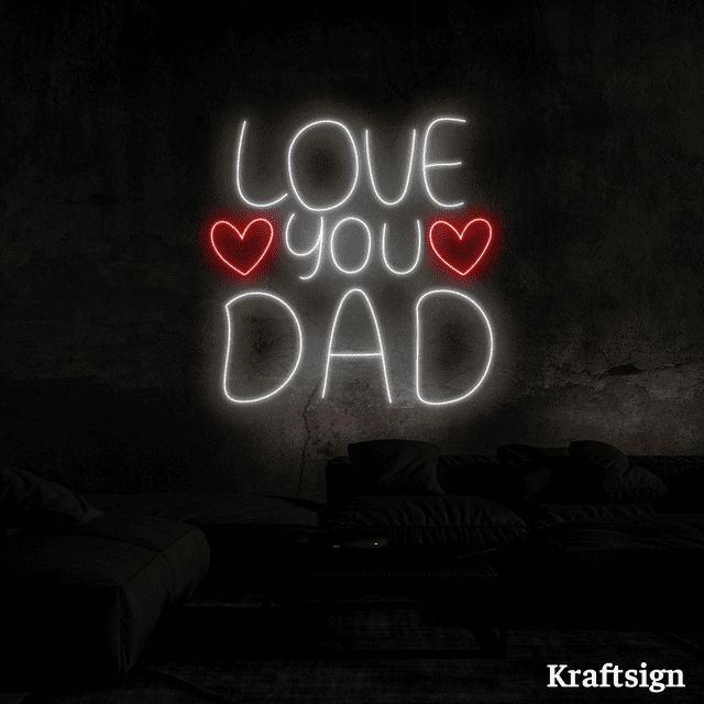 Craftnamesign Love You Dad Neon Sign, Father Day Gifts Decor, Dad Gifts ...