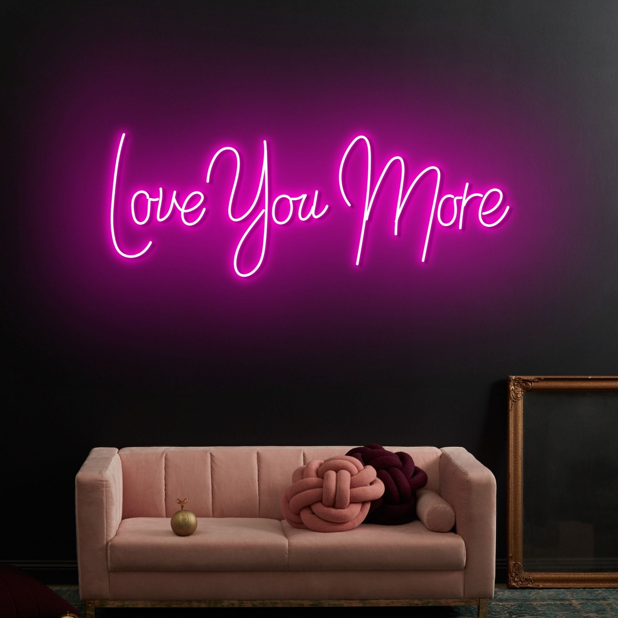 Craftnamesign Love You More Neon Sign, Romantic Love Quote Led Light ...