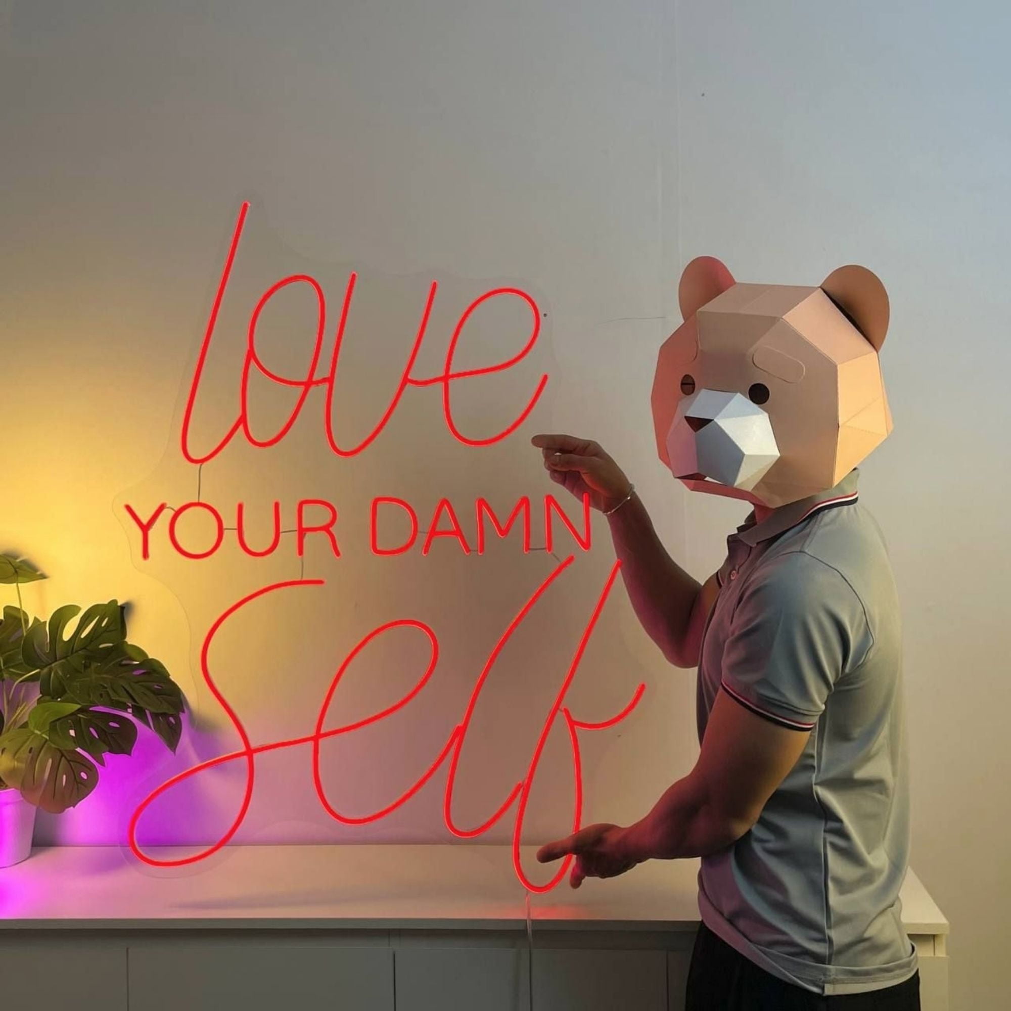 Craftnamesign Love Your Damn Self Neon Sign Wall Art, Love Yourself ...