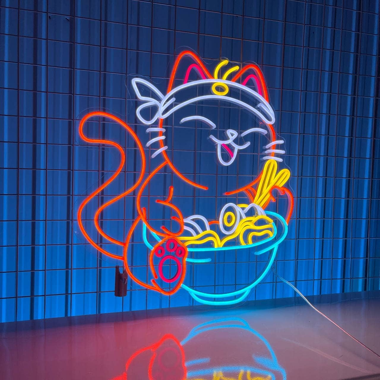 Craftnamesign Lucky Cat Ramen Neon Sign, Ramen Restaurant Decor ...