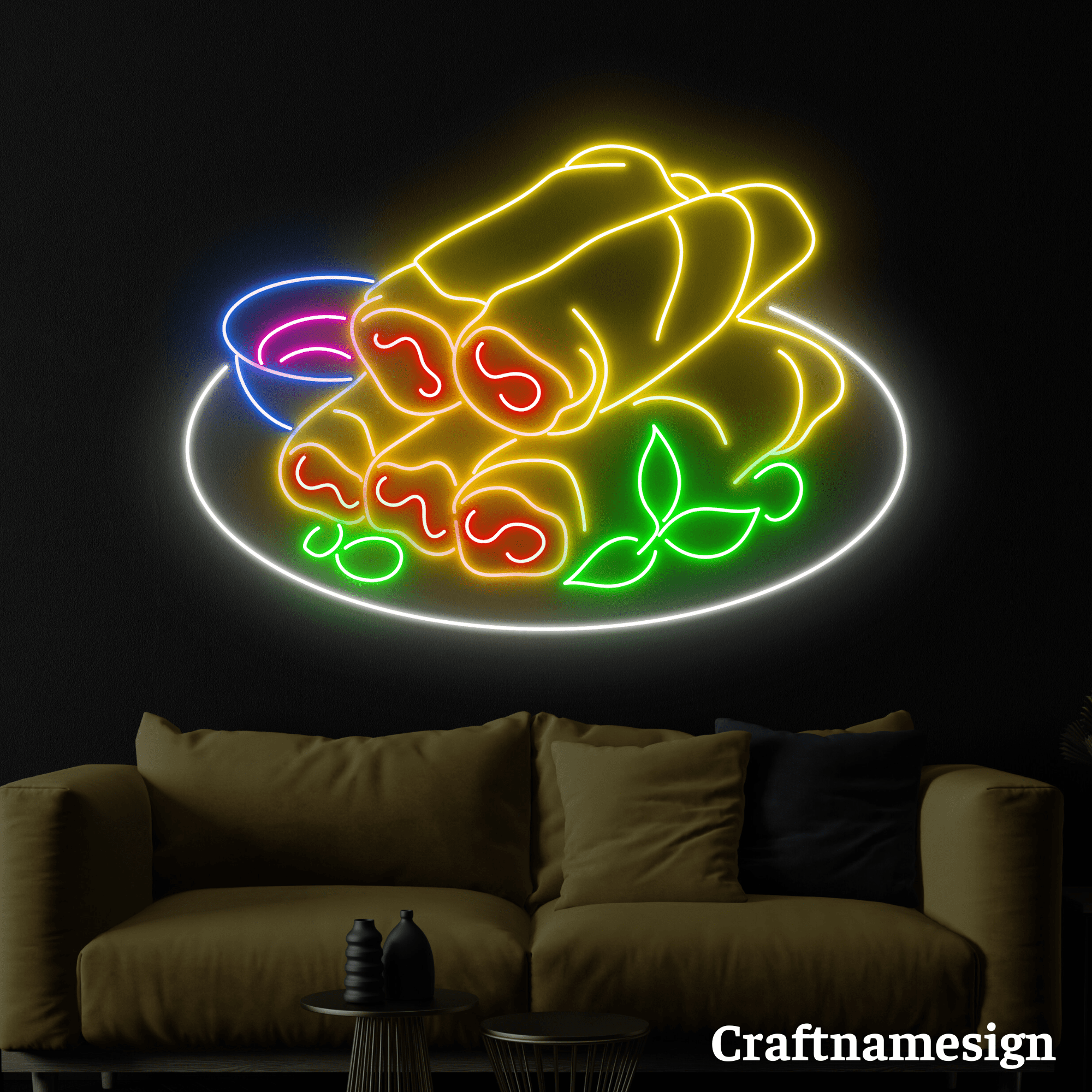 Craftnamesign Lumpia Goreng Neon Sign Indonesia Food Restaurant Wall ...