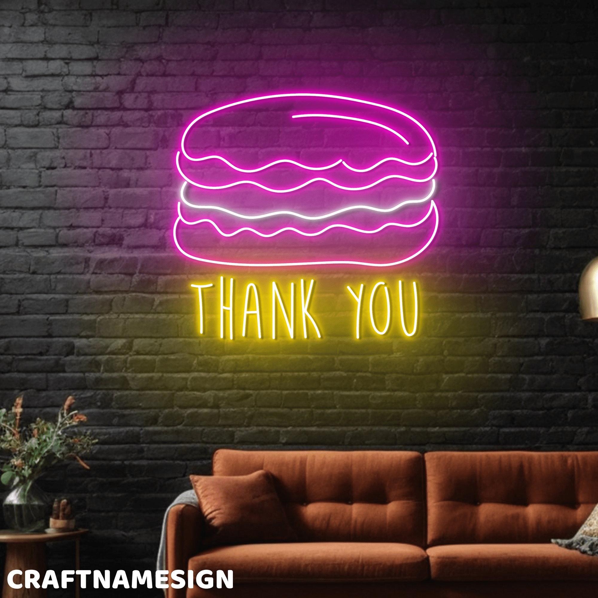 Craftnamesign Macaron Neon Sign, Cake Wall Sign, Store Shop Wall Decor ...