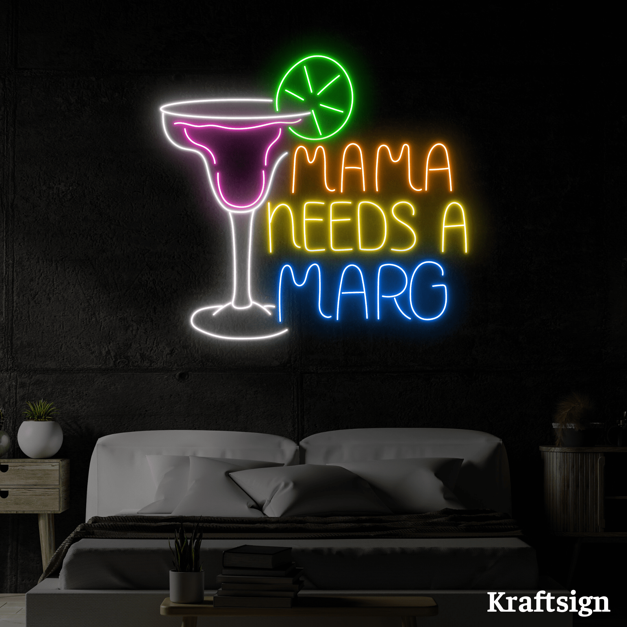 Craftnamesign Mama Needs A Marg Neon Sign, Bar Club Sign, Bar LED Decor ...