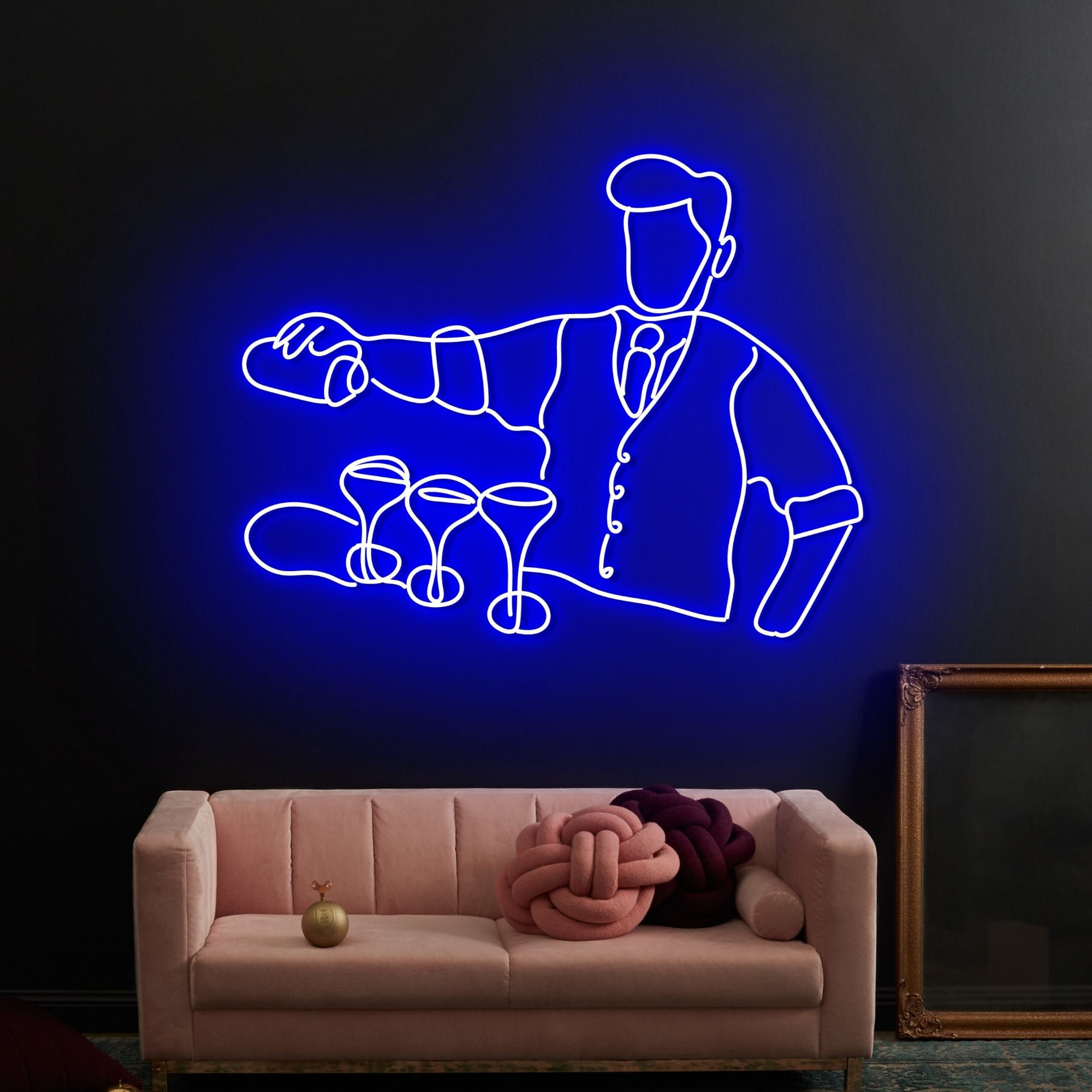 Craftnamesign Man Bartender Art Neon Sign, Bartender LED Light Decor ...