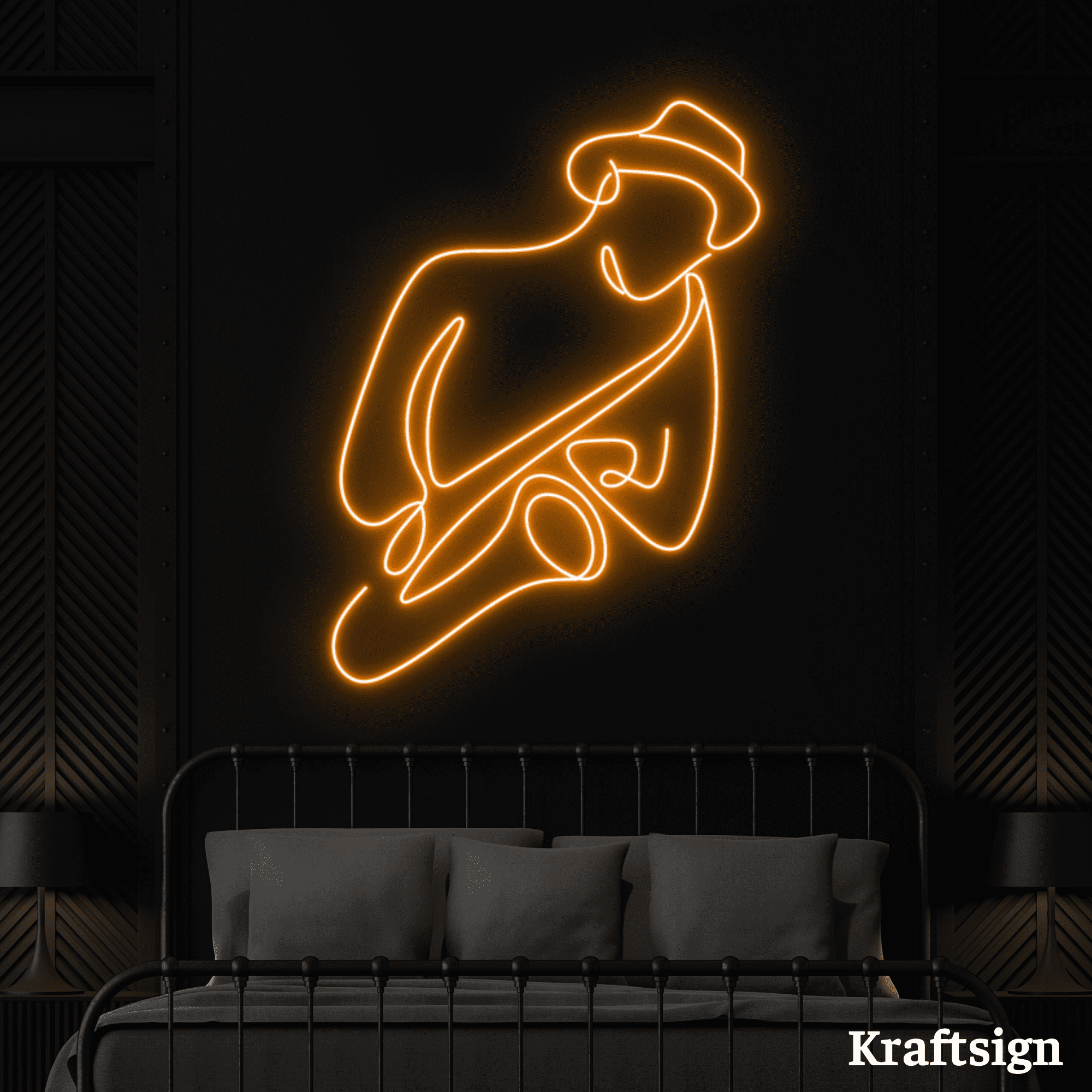 Craftnamesign Man Playing Saxophone Neon Sign,Musician Gifts,Bedroom ...