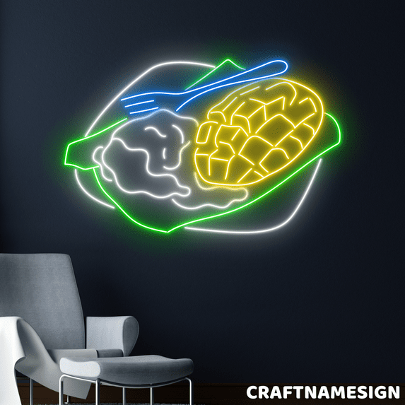 Craftnamesign Mango Sticky Rice Neon Sign, Thailand Restaurant Wall ...