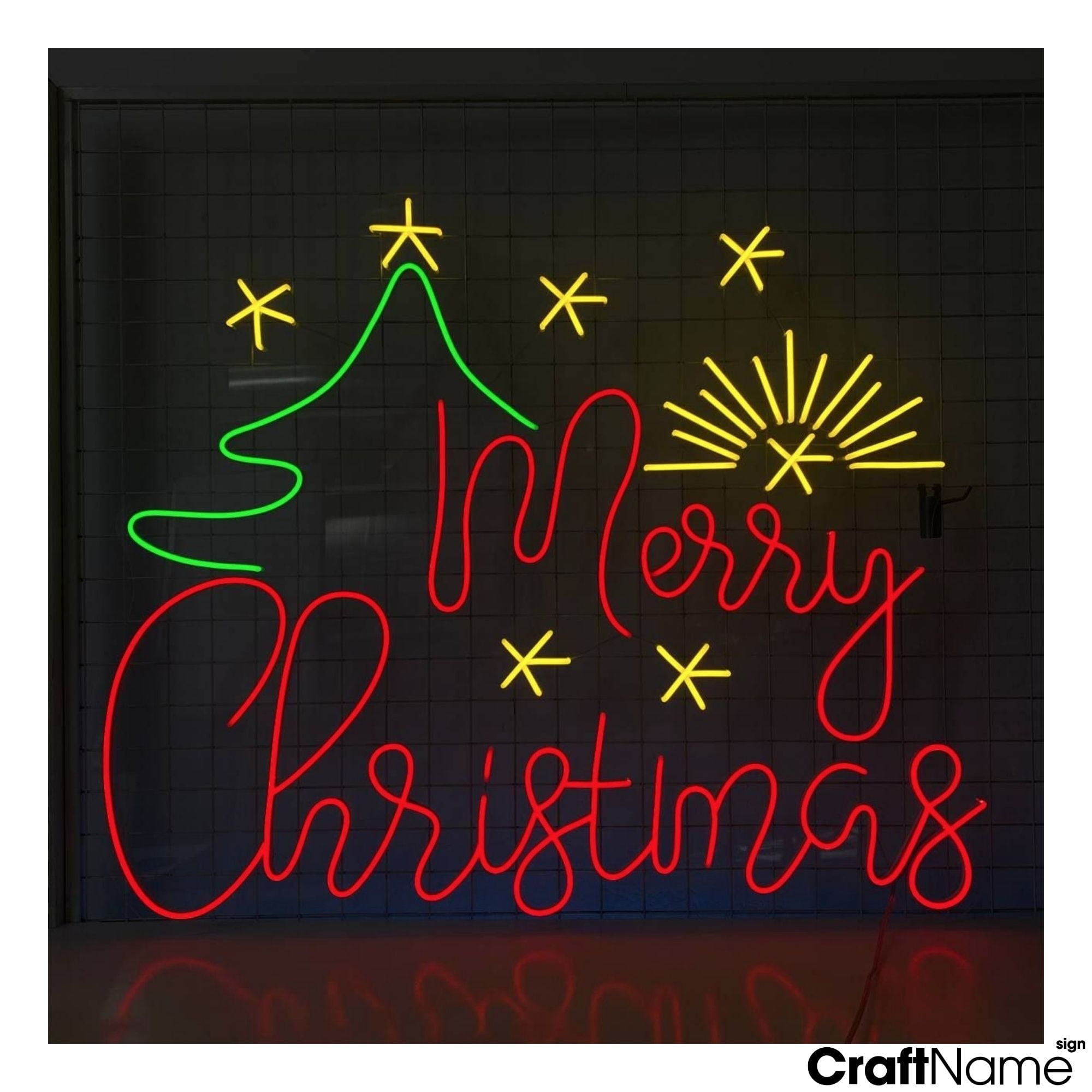 Craftnamesign Merry Christmas Neon Light Sign, Christmas LED Sign, Home ...