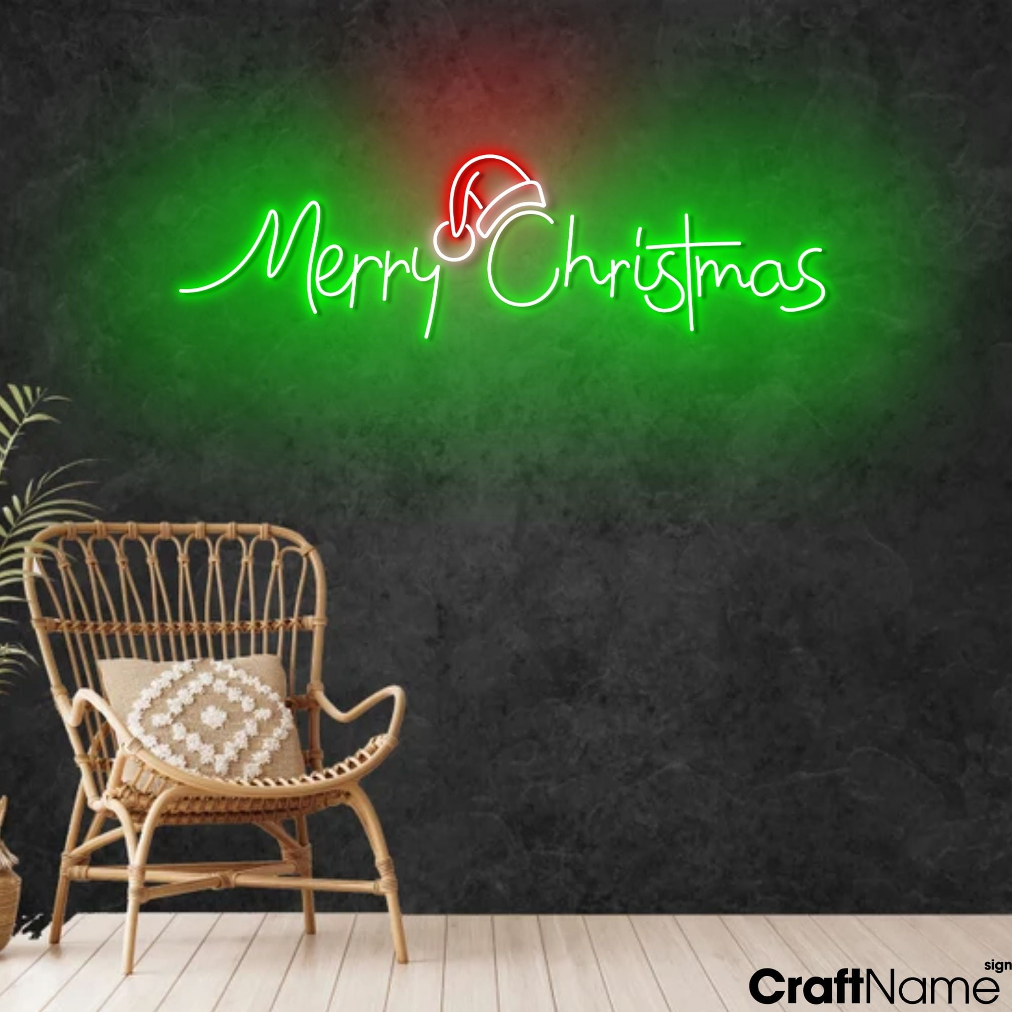 Craftnamesign Merry Christmas Neon Light, Xmas LED Sign, Jesus Birthday ...