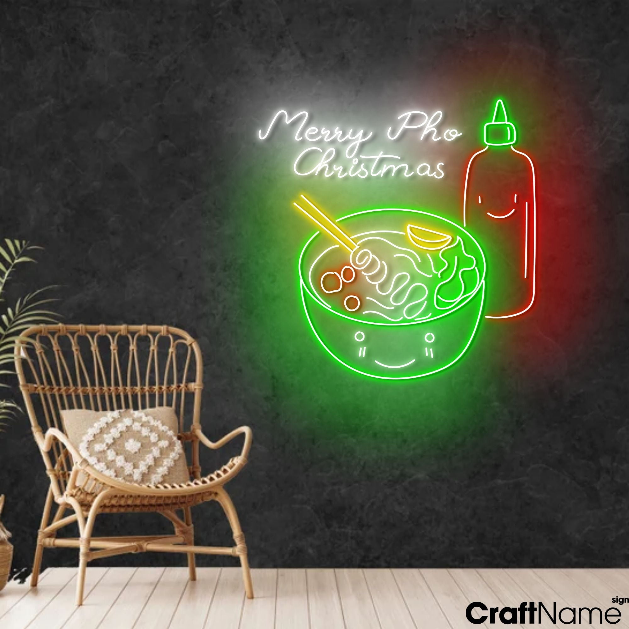 Craftnamesign Merry For Christmas LED Light, Pho Vietnamese Restaurant ...
