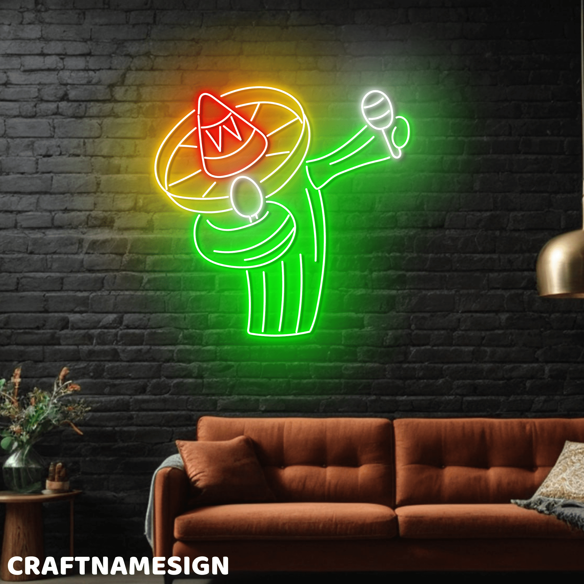 Craftnamesign Mexican Cactus Neon Sign, Mexican Culture Festival LED ...