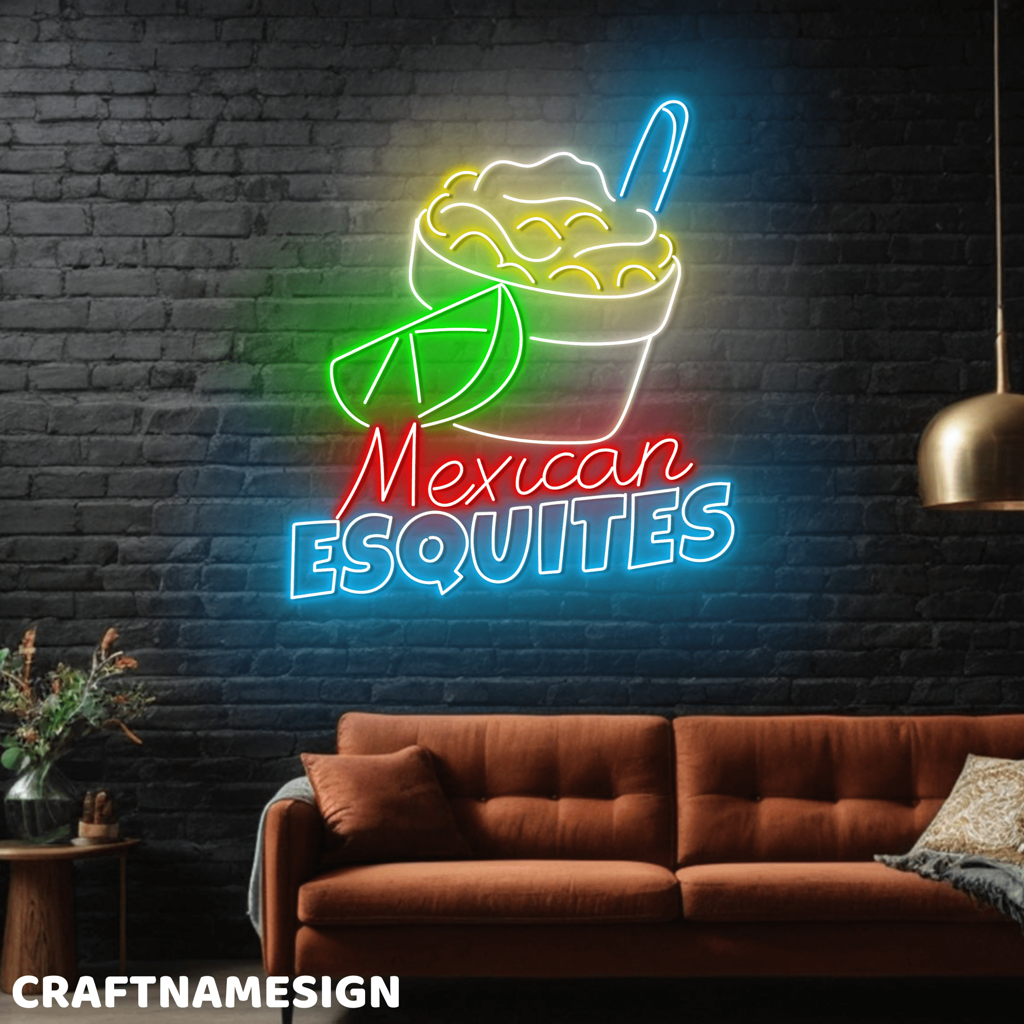 Craftnamesign Mexican Esquites Neon Sign, Mexican Food Wall Art ...