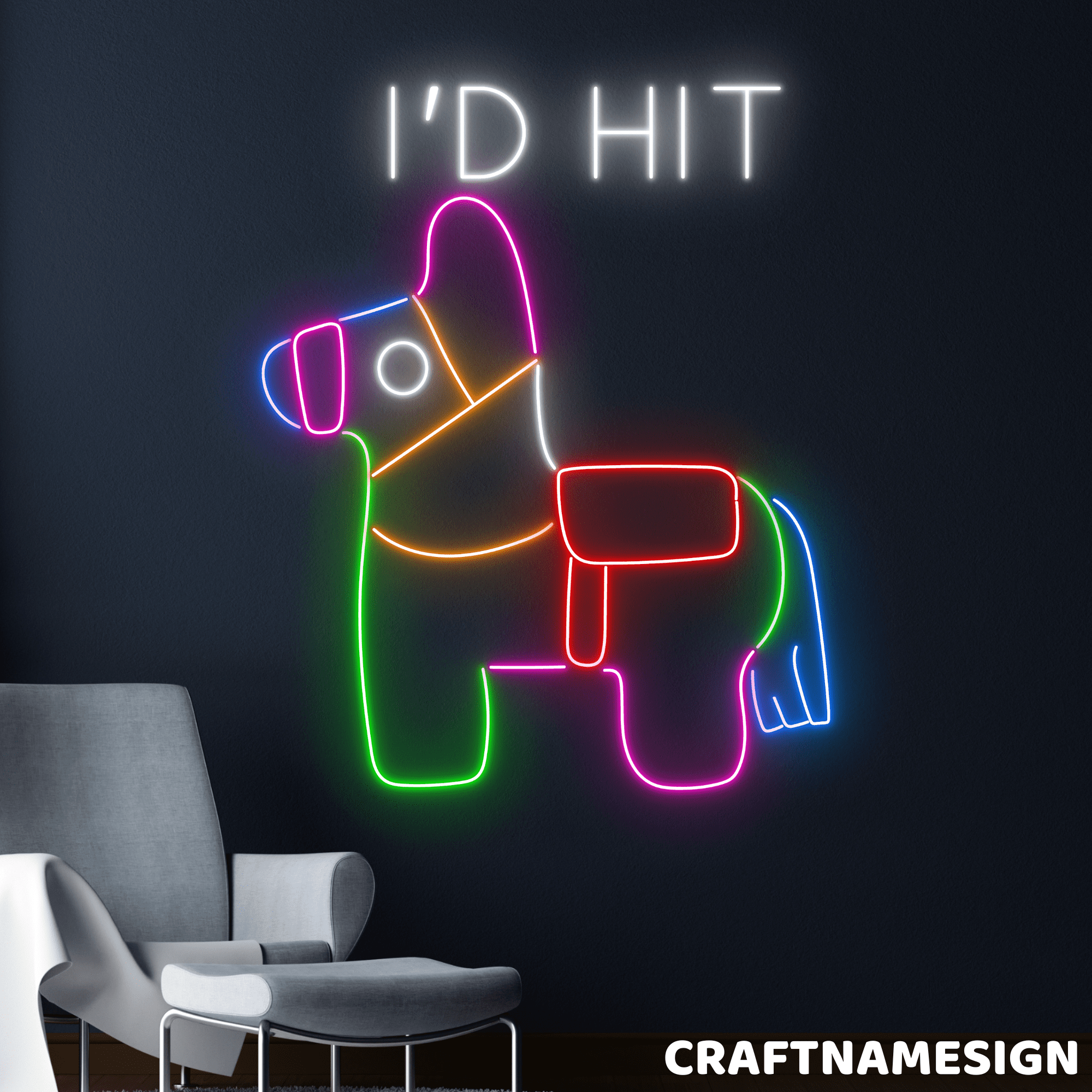 Craftnamesign Mexican Pinata Neon Sign, Pinata Horse Wall Art, Birthday ...