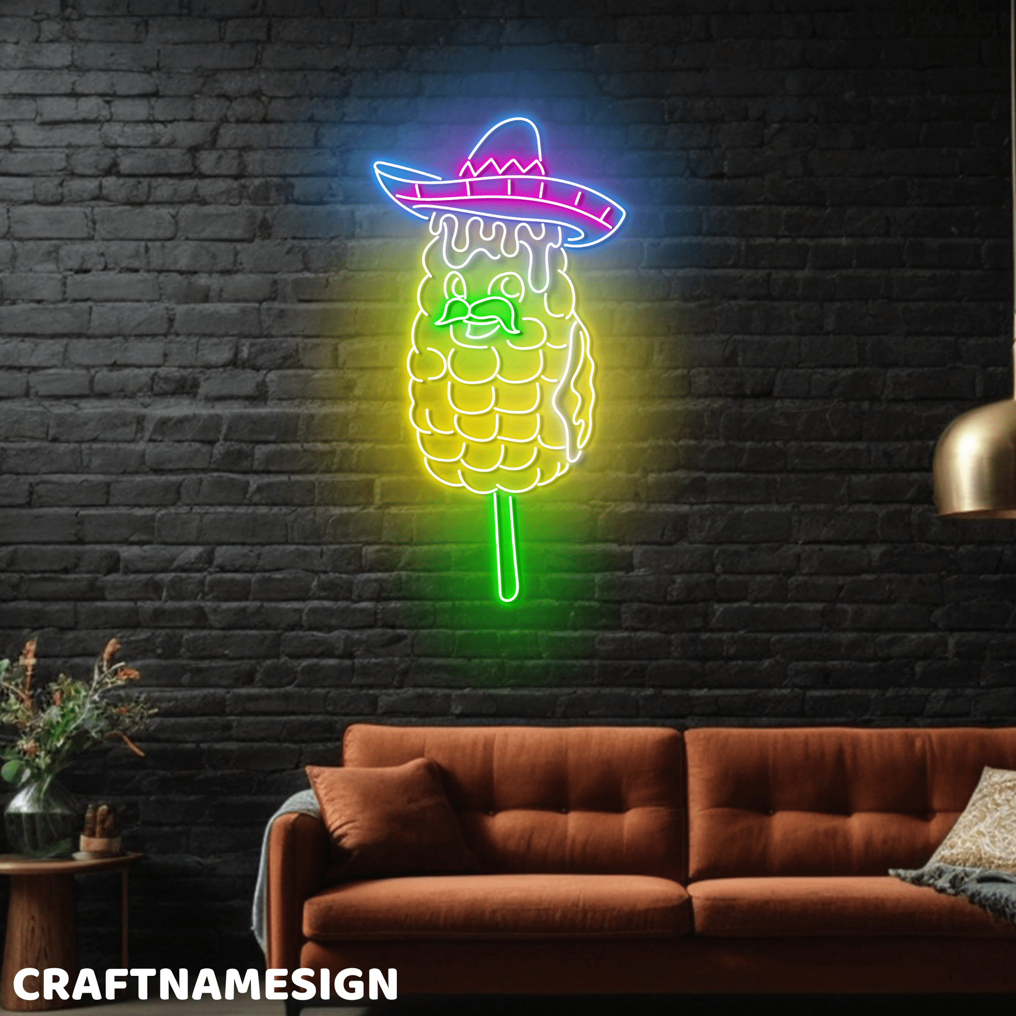 Craftnamesign Mexican Street Corn Neon Sign Wall Art, Elote For Store ...