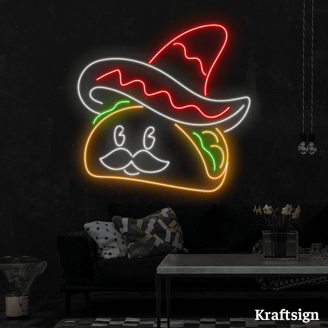 Craftnamesign Mexican Tacos Neon Sign, Tacos Restaurant Decor, Tacos ...