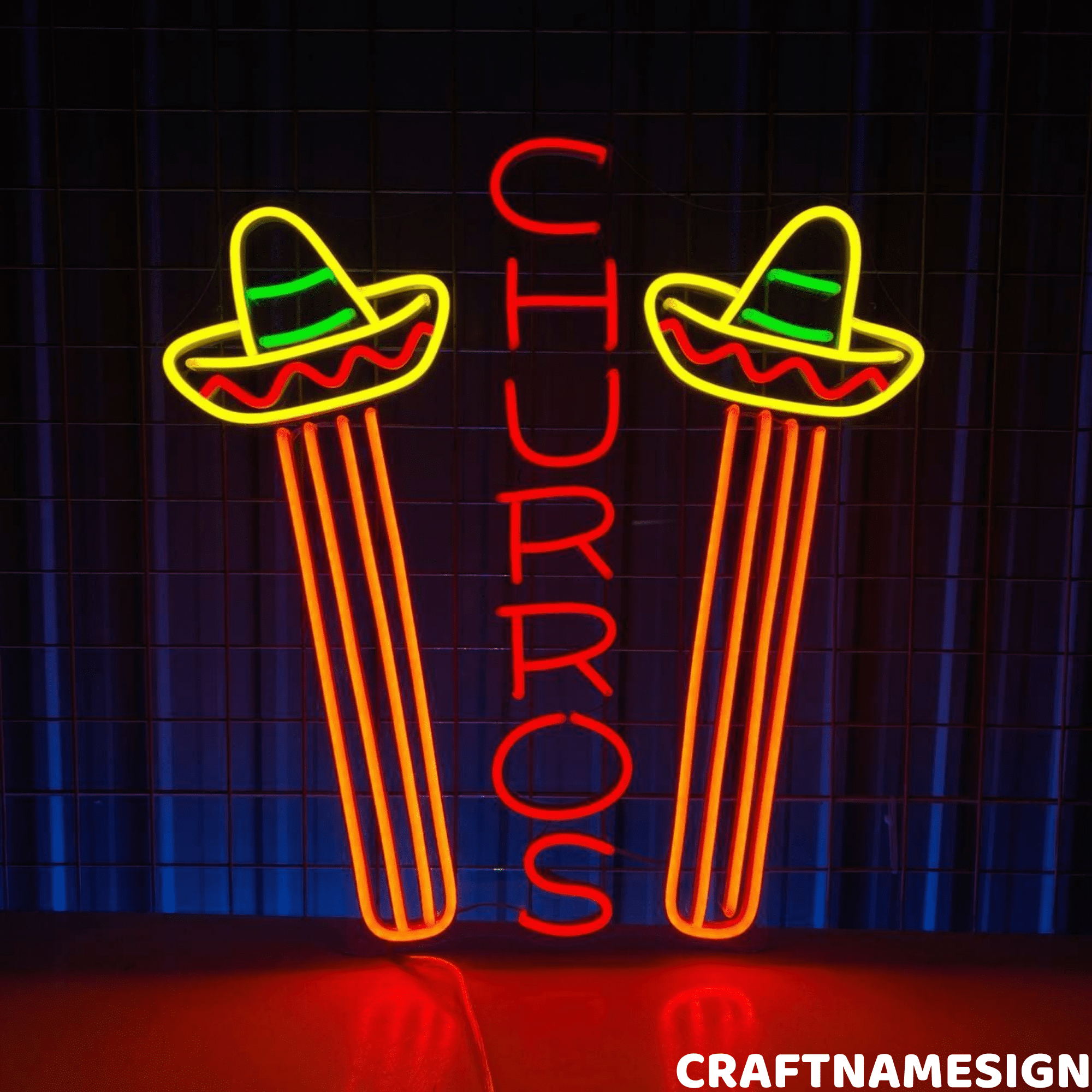Craftnamesign Mexico Churros Neon Sign, Kitchen Wall Art, Open Sign ...