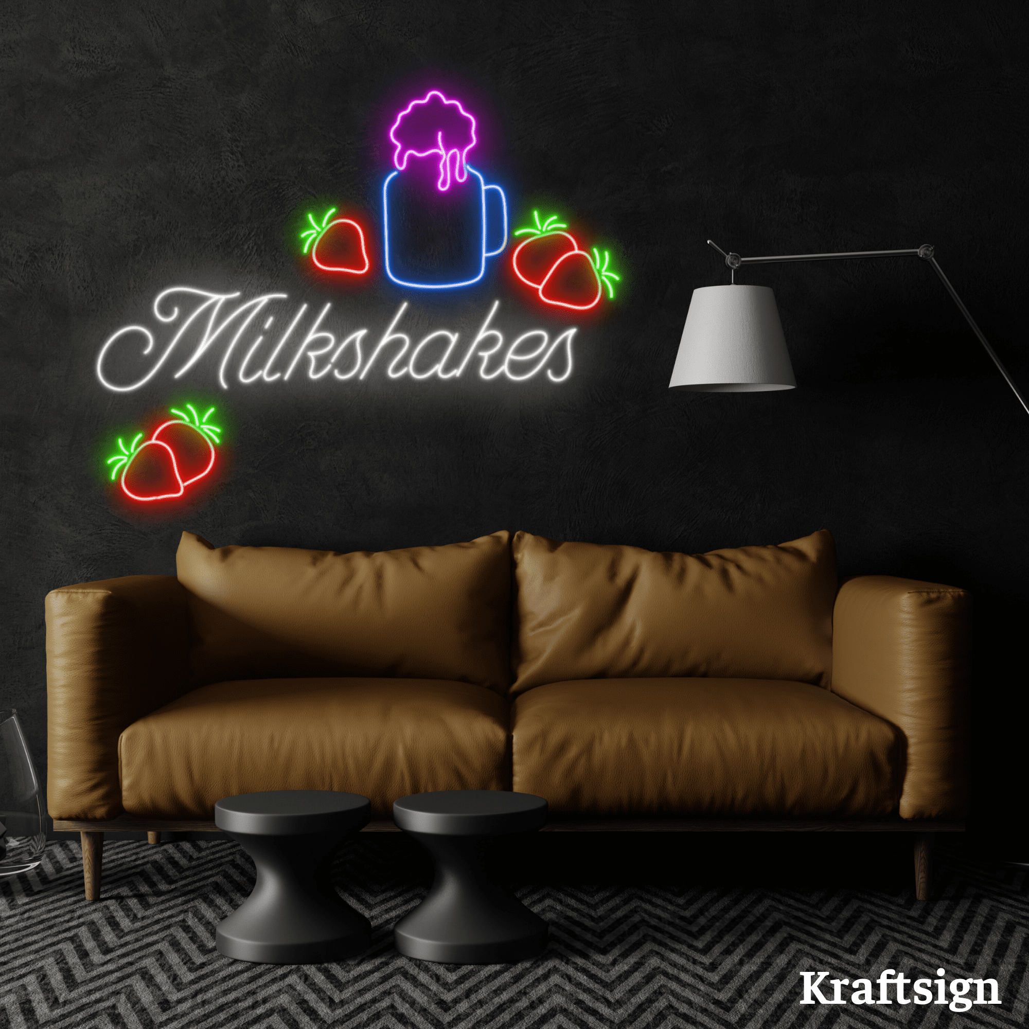 Craftnamesign Milkshakes Neon Sign, Milkshakes Signs, Ice Cream Shop ...
