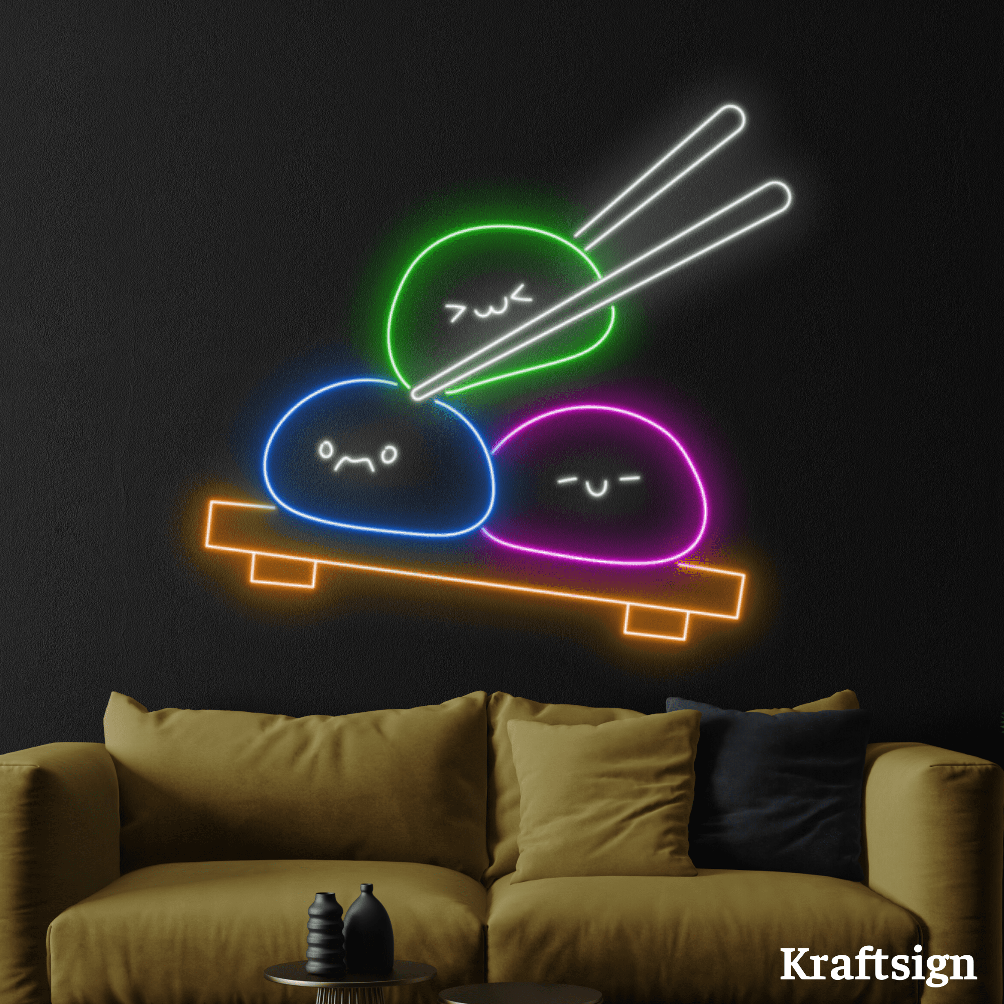 Craftnamesign Mochi Neon Sign, Bakery Decor, Cake Shop LED Light Wall ...