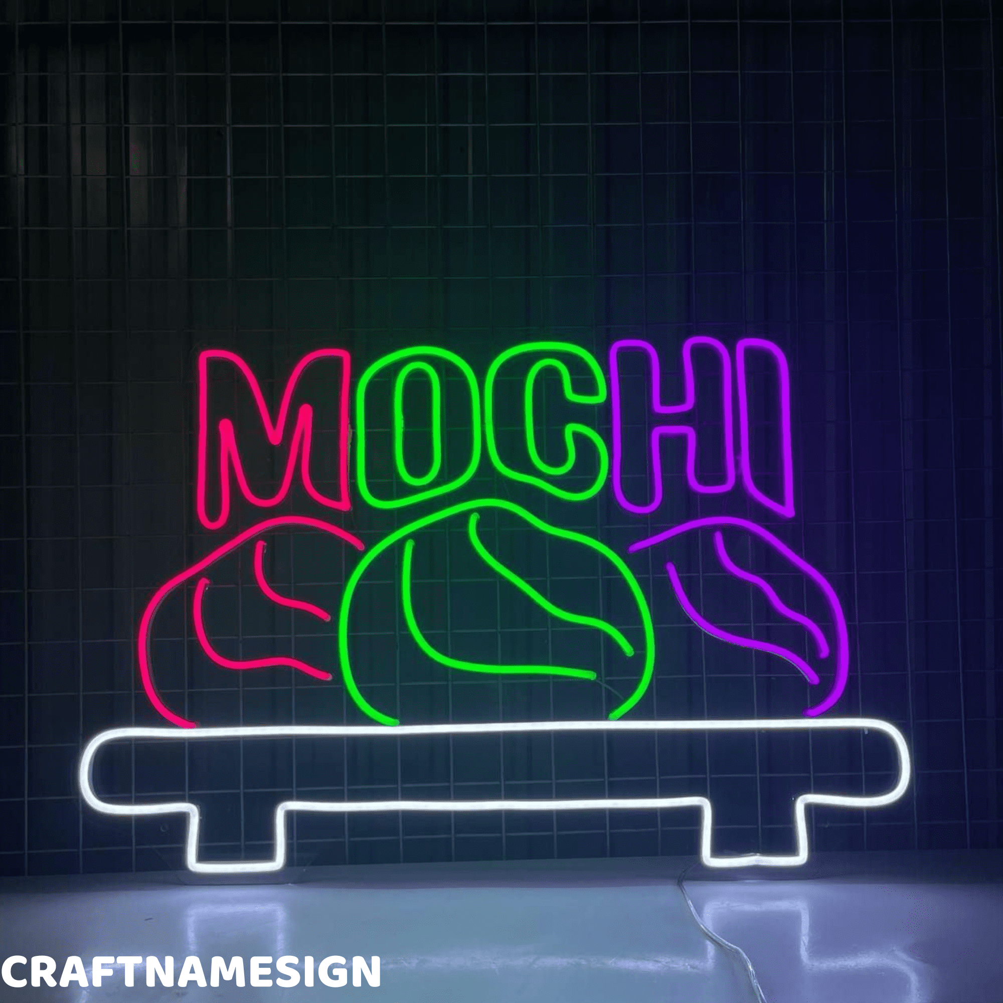 Craftnamesign Mochi Neon Sign, Japanese Food Wall Decor, Mochi ...