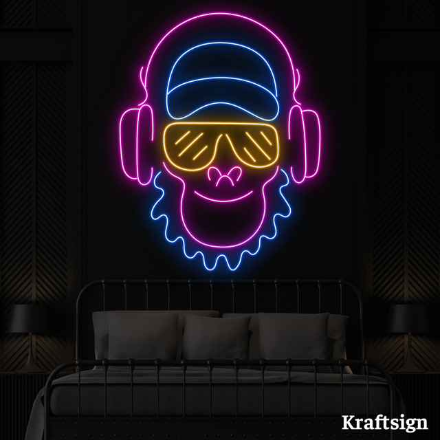 Craftnamesign Monkey Neon Signs, Headphones Shop Decor, Music Studio ...