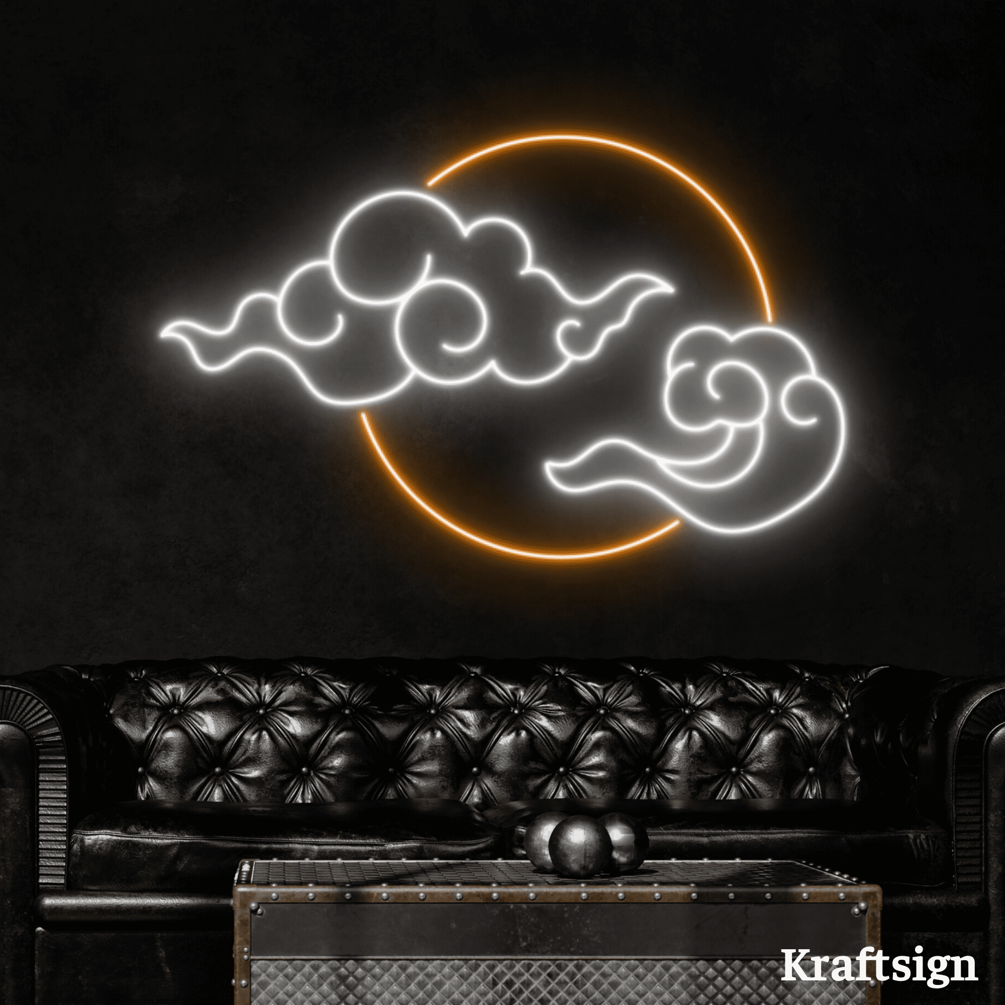 Craftnamesign Moon Cloud Neon Sign, Bedroom Decor, Moon Cloud LED Signs ...