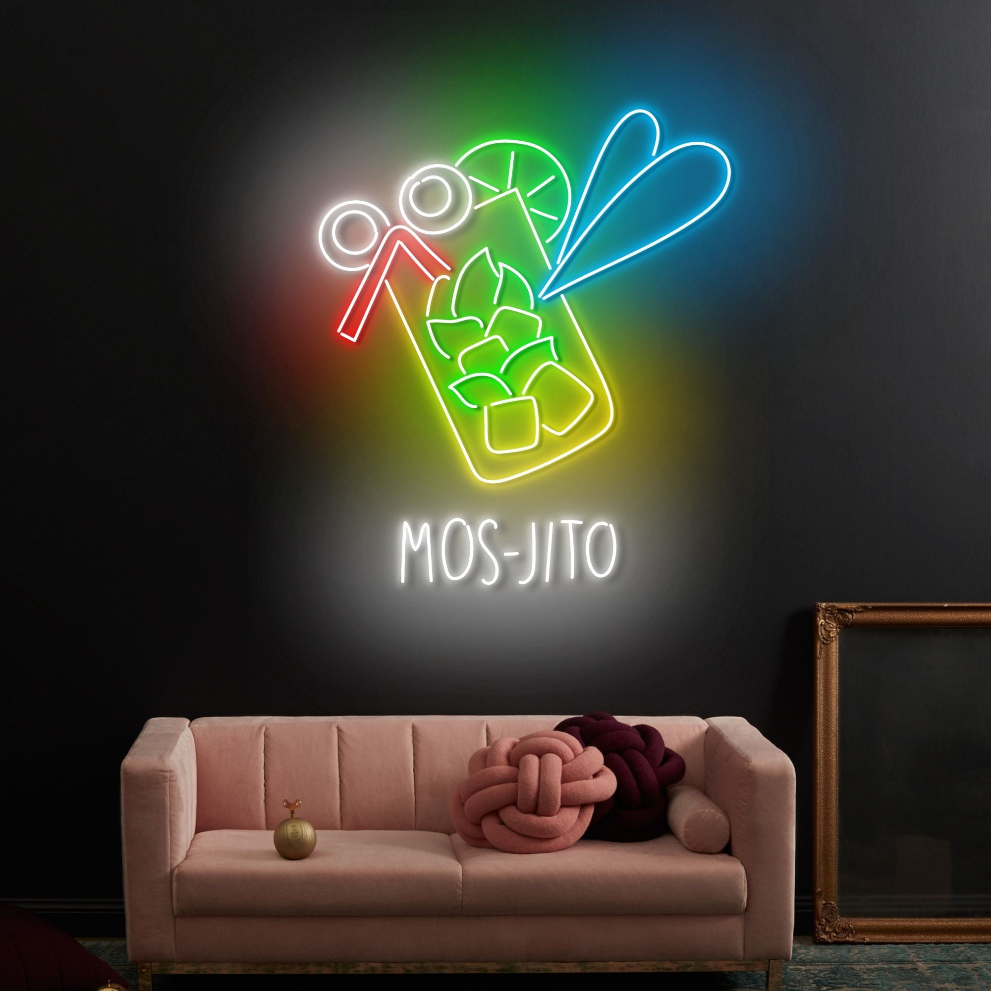 Craftnamesign Mosjito Neon Sign, Mosquito Mojito Led Light, Mojito ...