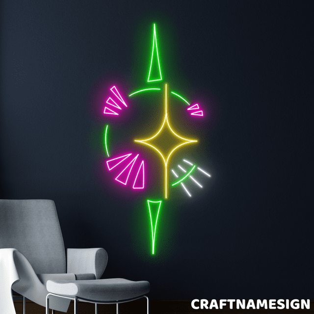 Craftnamesign Motifs Neon Sign, Living Room Wall Art, Coffee Shop Wall ...