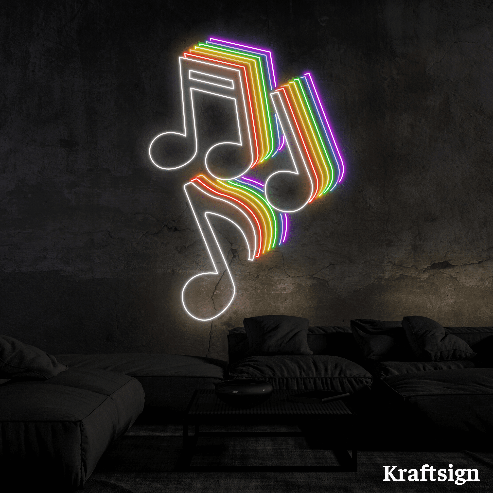 Craftnamesign Music Note Neon Sign, Music Studio Decor, Musician Gifts ...