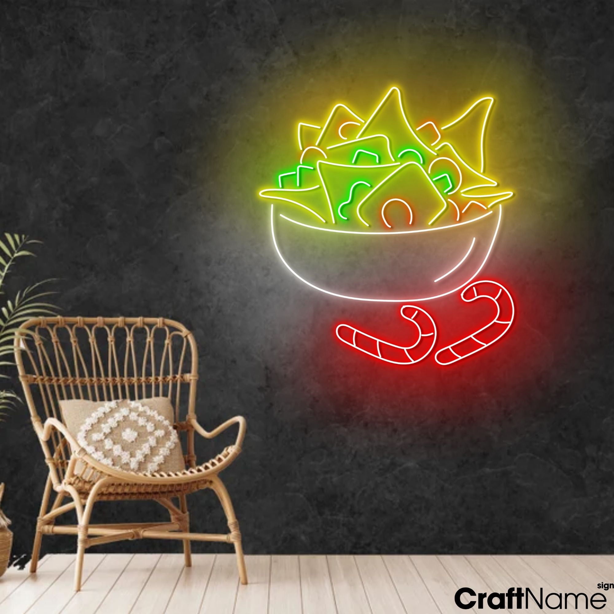 Craftnamesign Nachos Neon Sign, Mexico Restaurant LED Light, Christmas ...