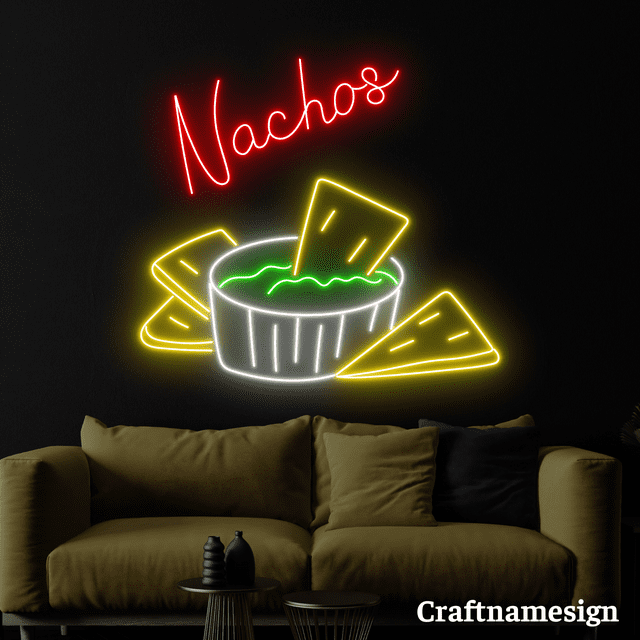 Craftnamesign Nachos Neon Sign for Mexican Food Restaurant Nachos Store ...