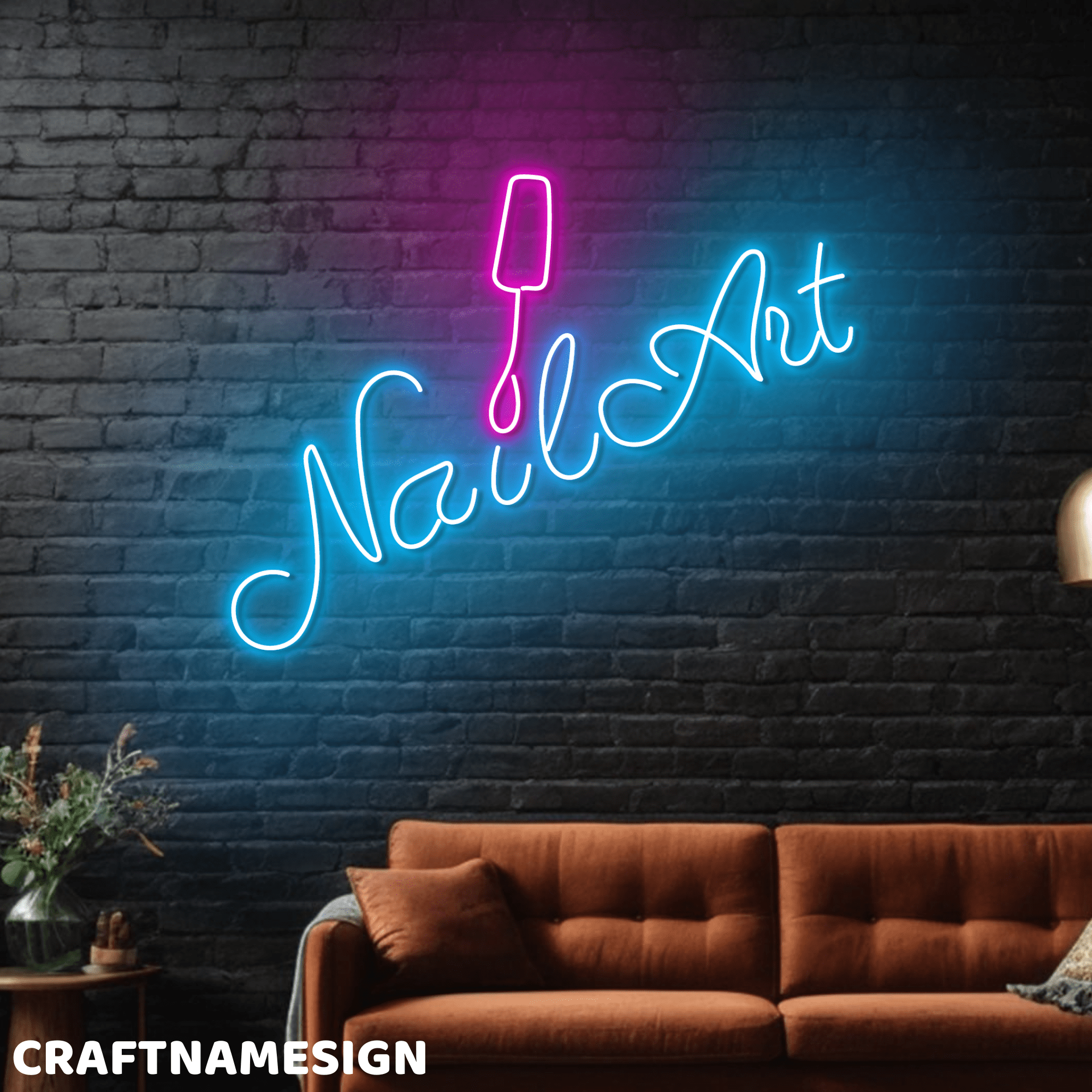 Craftnamesign Nail Art Neon Sign, Nail Spa Wall Art, Open Sign Wall ...