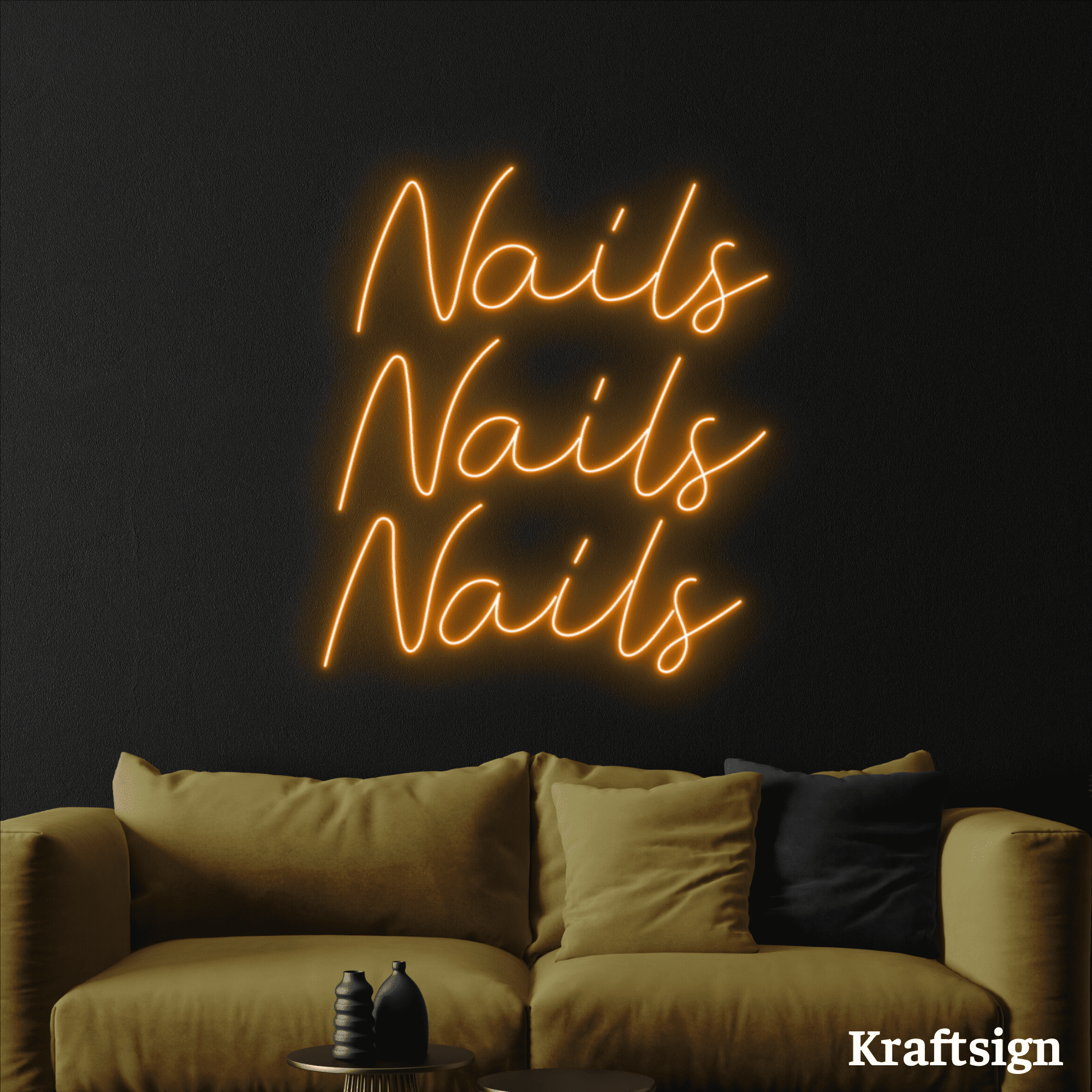 Craftnamesign Nail Nail Nail Neon Sign, Nails Studio Decor,Nails Room ...