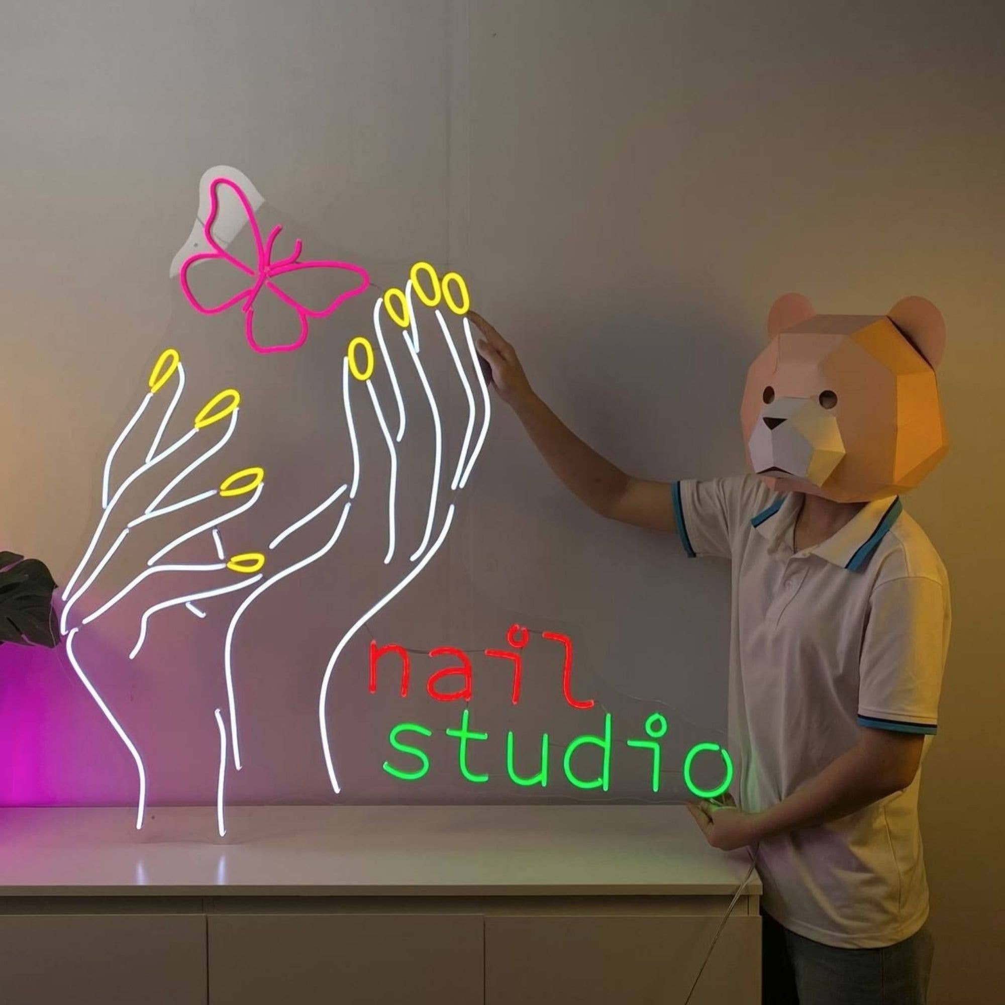 Craftnamesign Nail Studio Neon Light For Wall Decor, Open Nail Spa Led ...