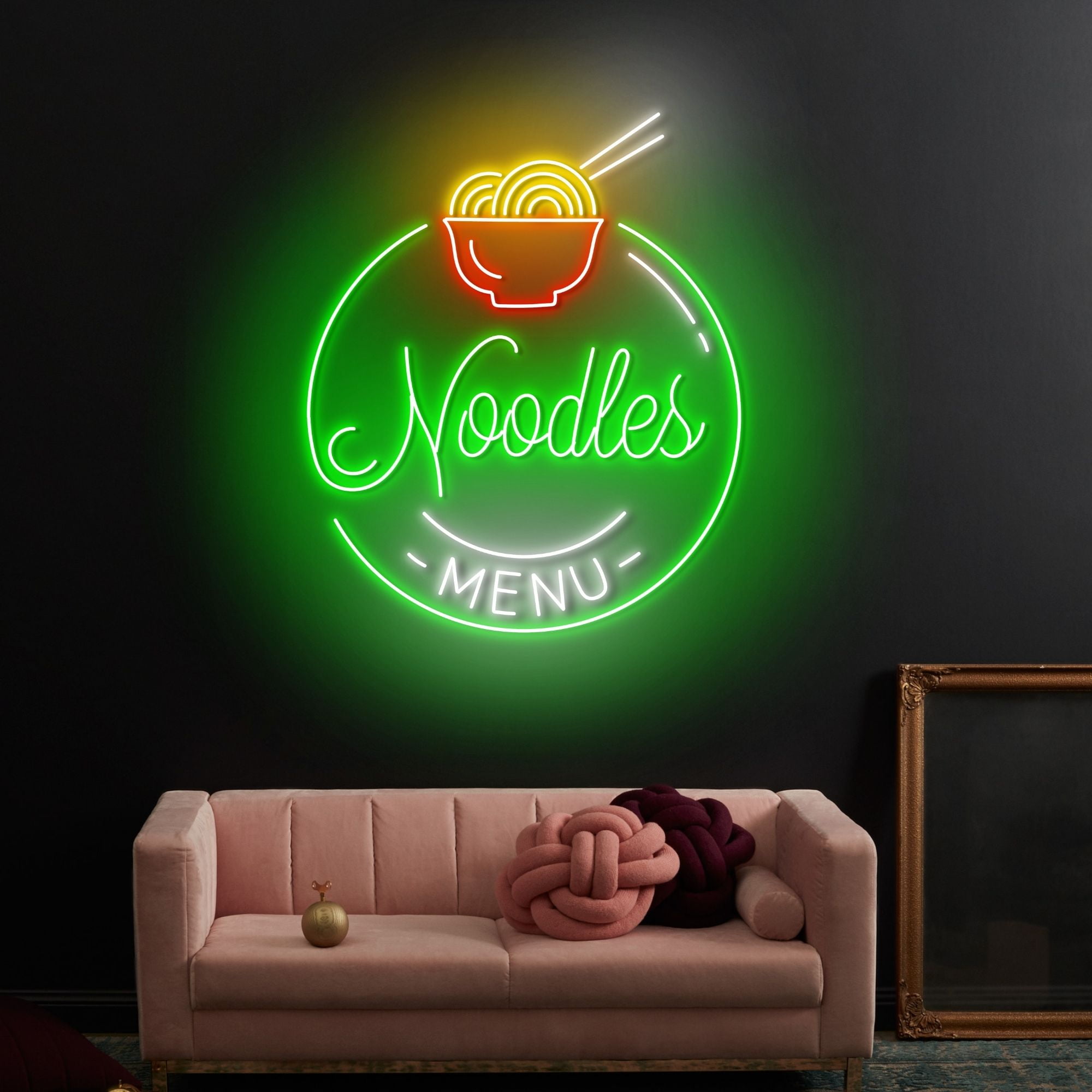 Craftnamesign Noodles Menu Neon Art, Noodles Restaurant LED Light Sign ...