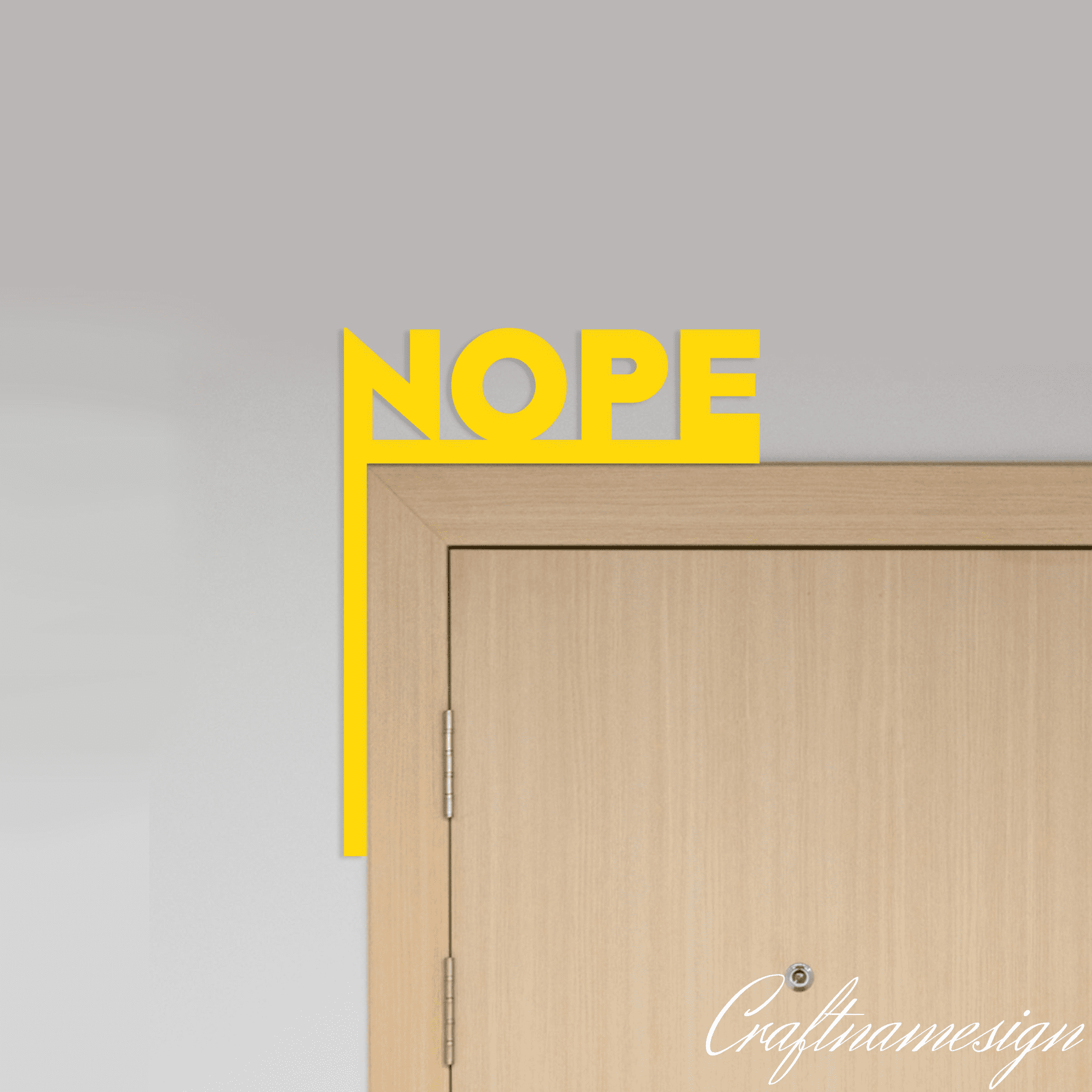 Craftnamesign Nope Door Corner Hanger, Home Corner Decor for Living ...