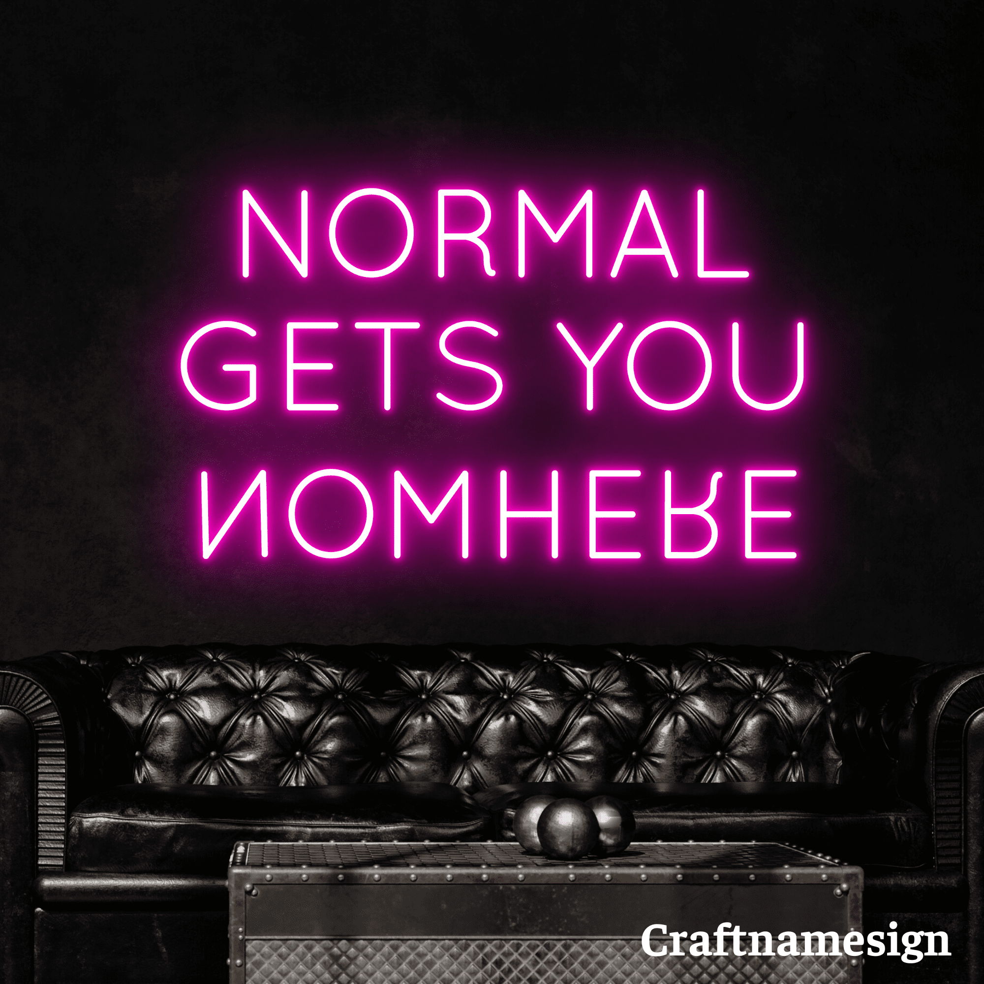 Craftnamesign Normal Gets You Nowhere Neon Sign for Bedroom Bar Club ...
