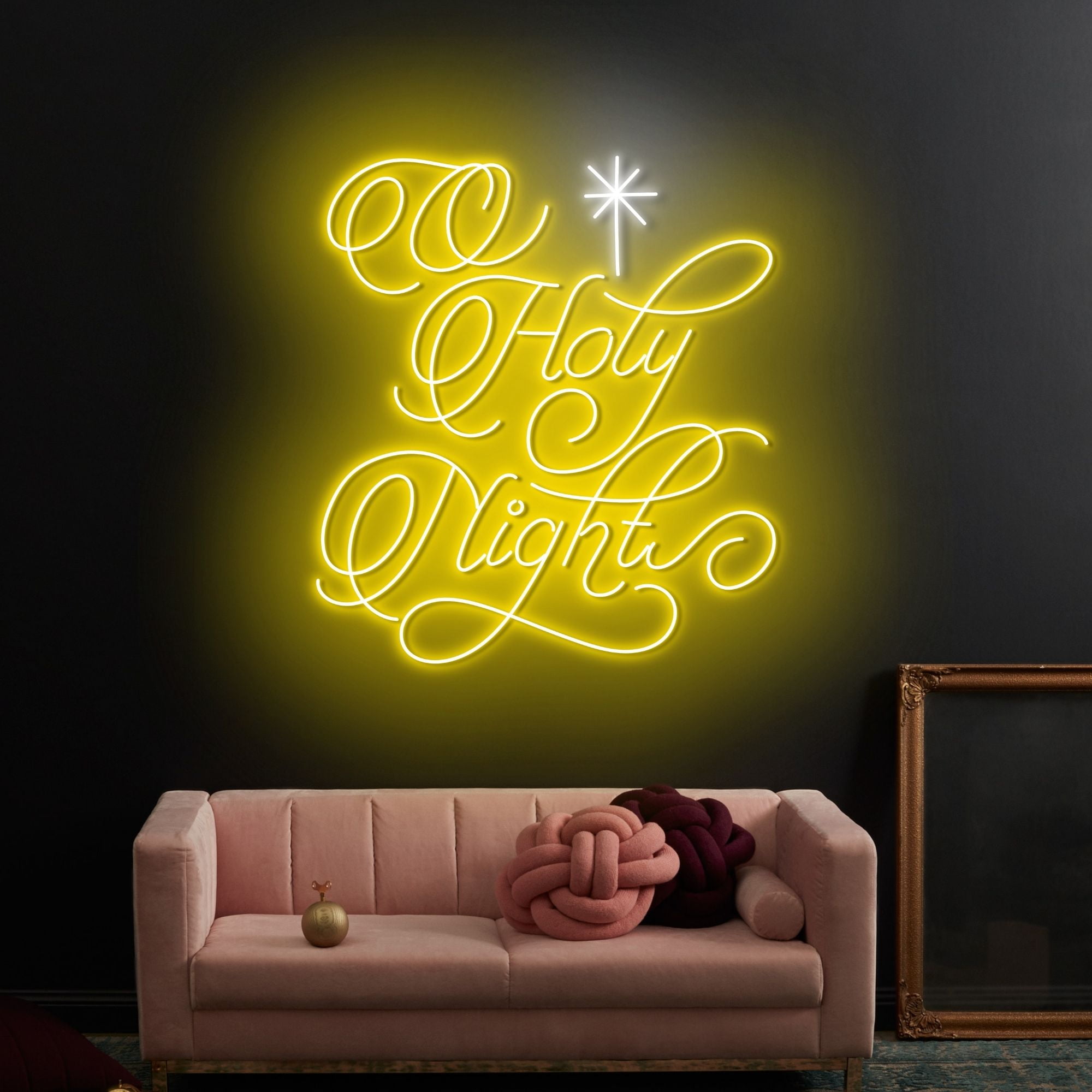 Craftnamesign O Holy Night Neon Sign, Holy Night LED Light, Christmas ...