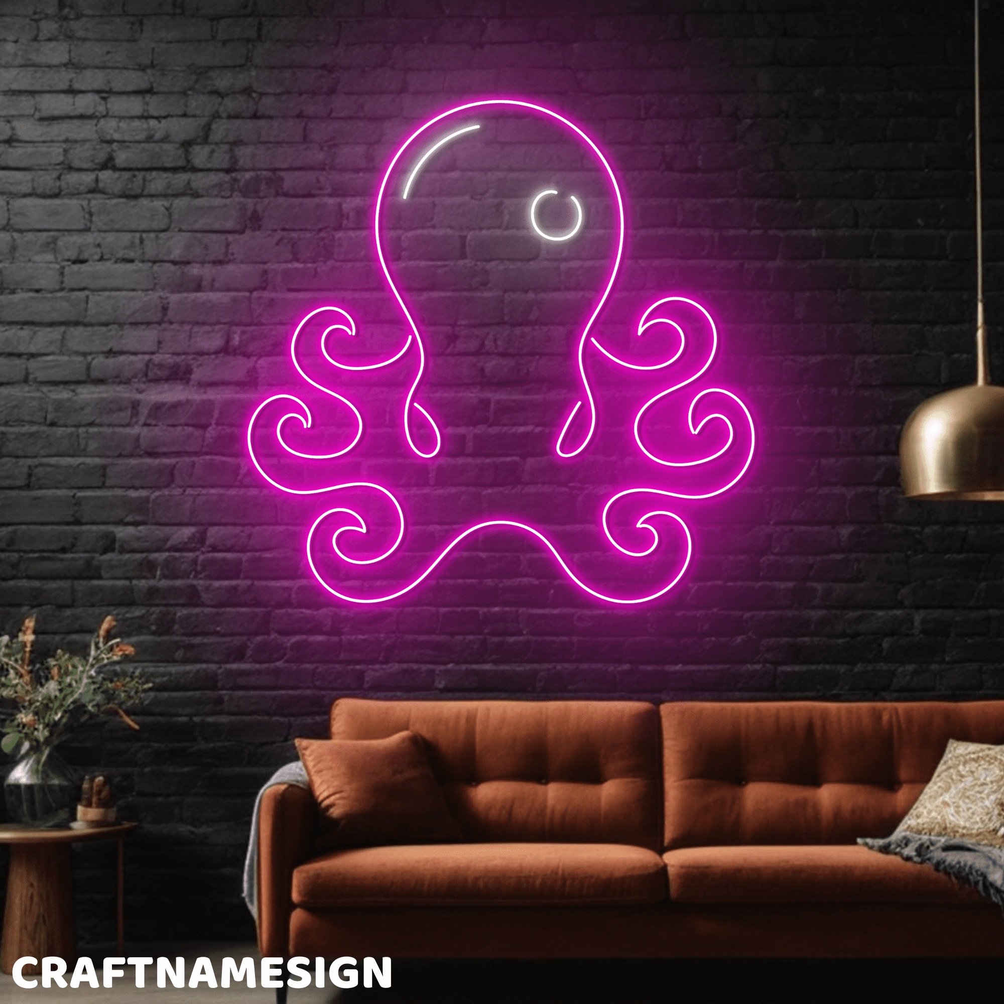 Craftnamesign Octopus Neon Sign, Kids Room Wall Art, Led Sign For ...